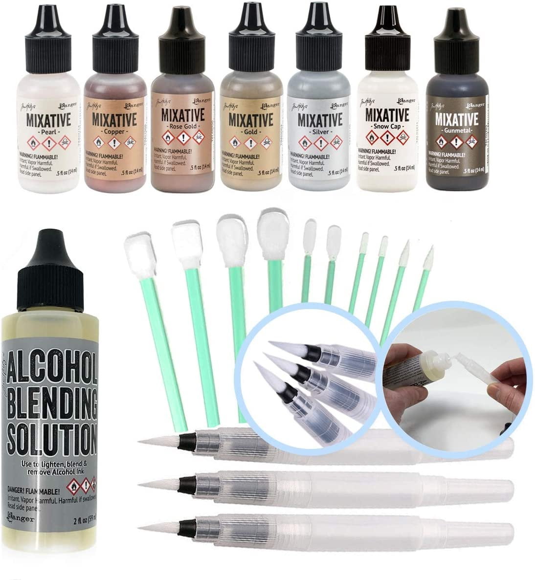 Ranger Tim Holtz Alcohol Ink Mixatives All 7 Colors, 2-Ounce Ranger ...