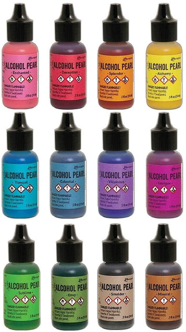Ranger Tim Holtz Alcohol Pearls Complete Set Bundle All 12 Colors ...