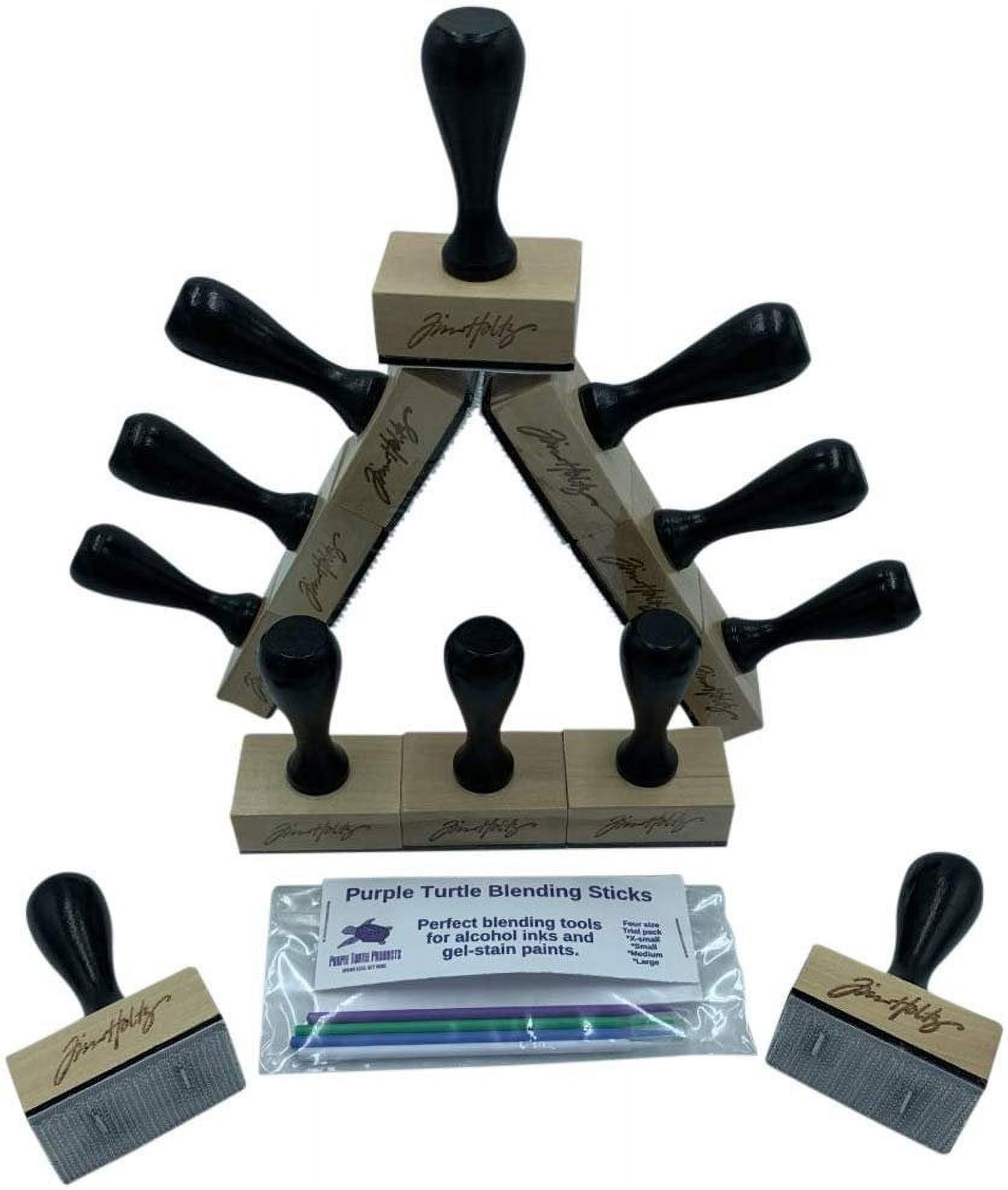 Ranger Tim Holtz Bundle Alcohol Ink Applicator Stamp Handle 12 pk ...
