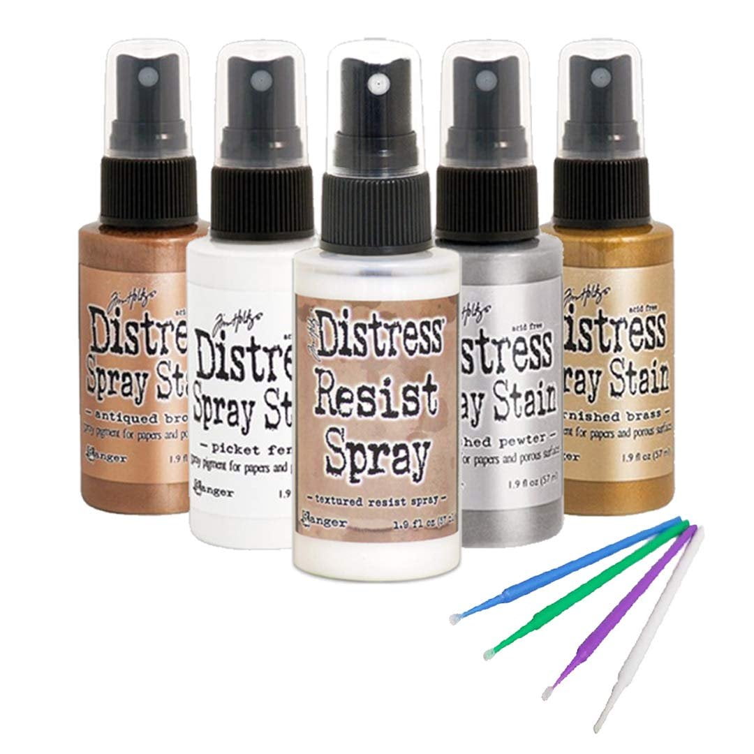 Ranger Tim Holtz Bundle Metallics Distress Spray Stains and Distress ...