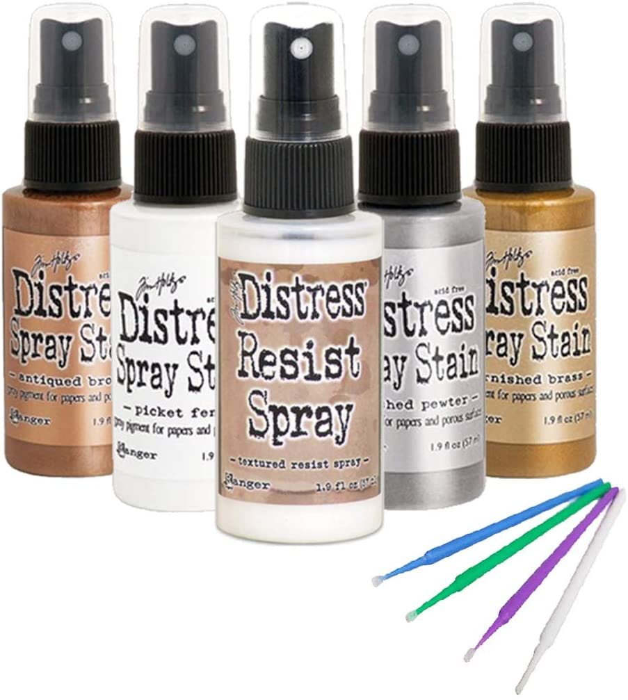 Ranger Tim Holtz Bundle Metallics Distress Spray Stains and Distress ...
