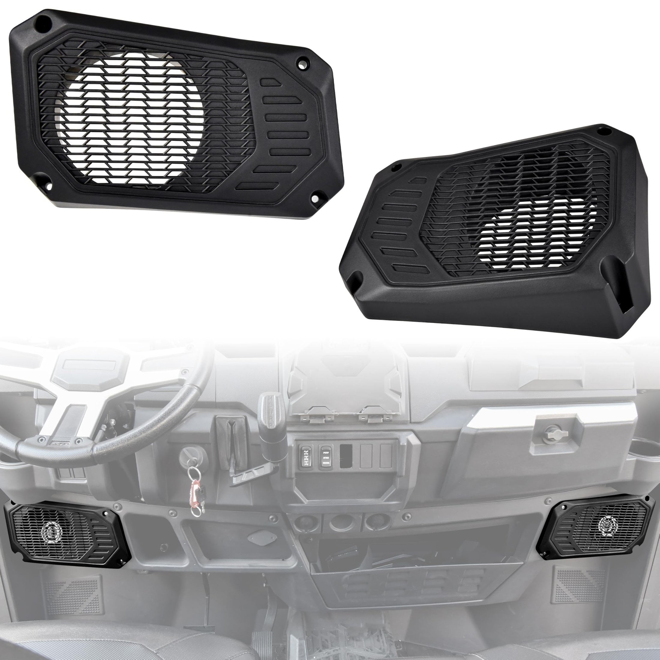 Ranger XP 1000 Under Dash Speaker Pod Enclosures for 2018-2024 Models ...
