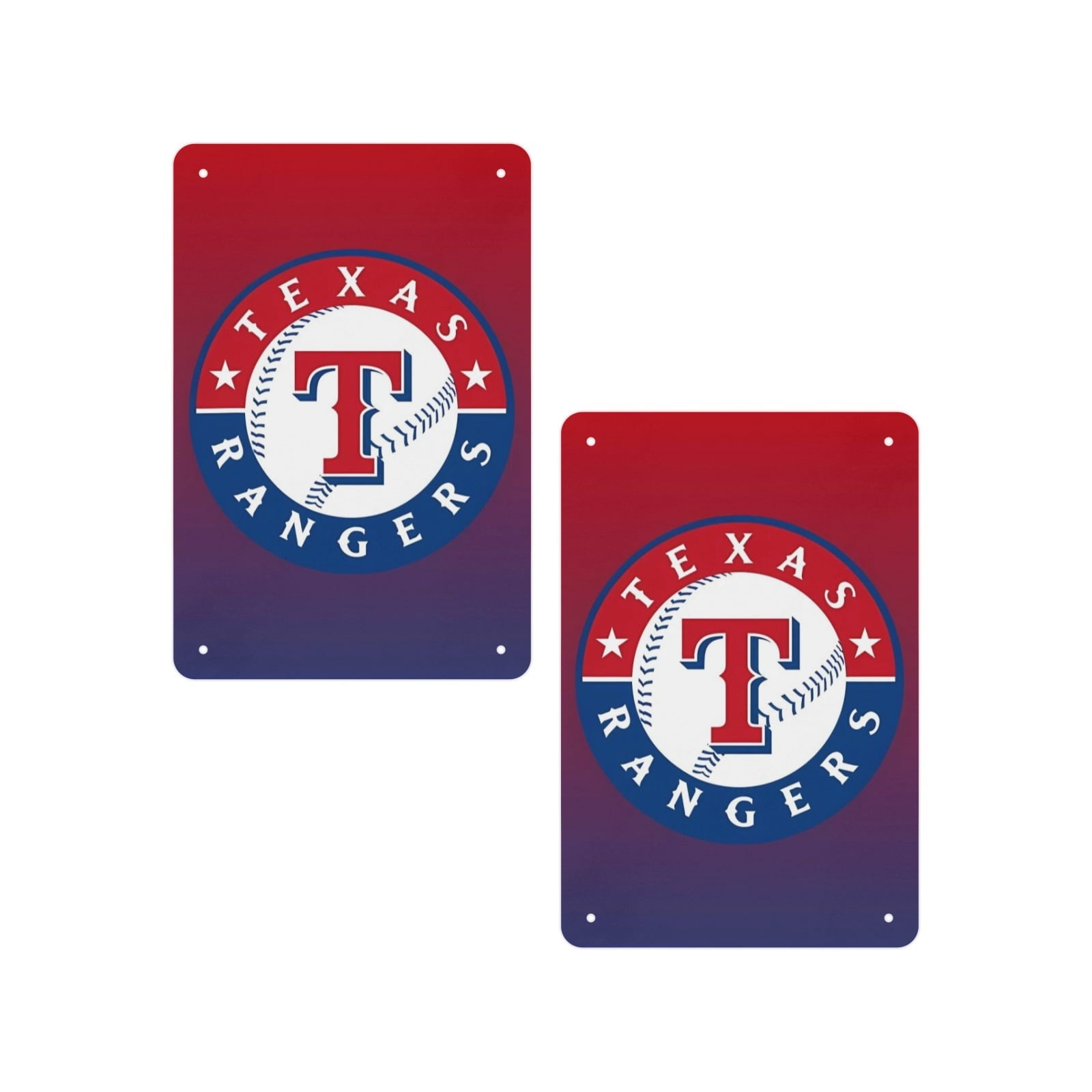 Rangers Tin Painting Wall Decor Baseball Team Personalized Logo ...