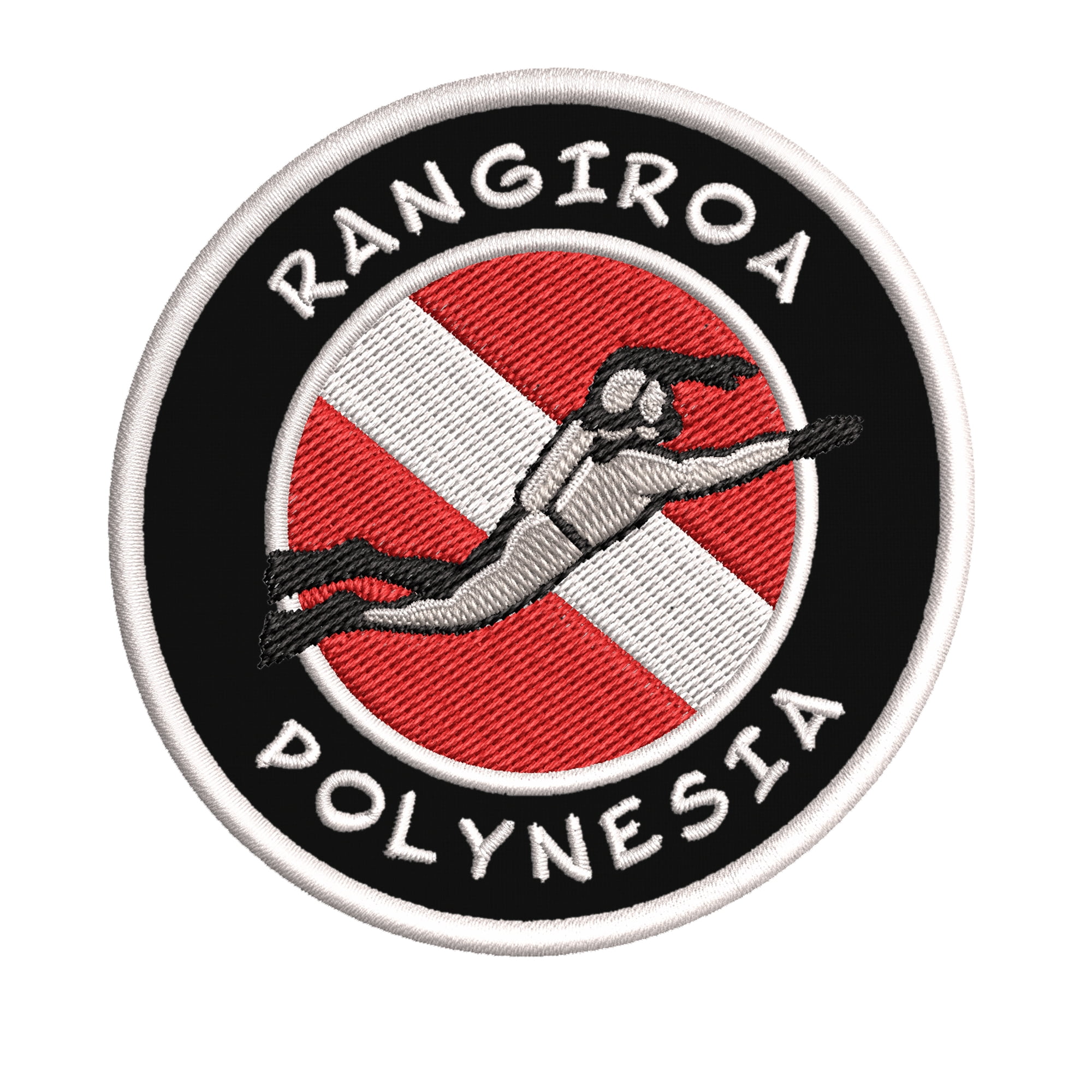Rangiroa, Polynesia Scuba Diver Flag 3.5 Inch Iron Or Sew On ...