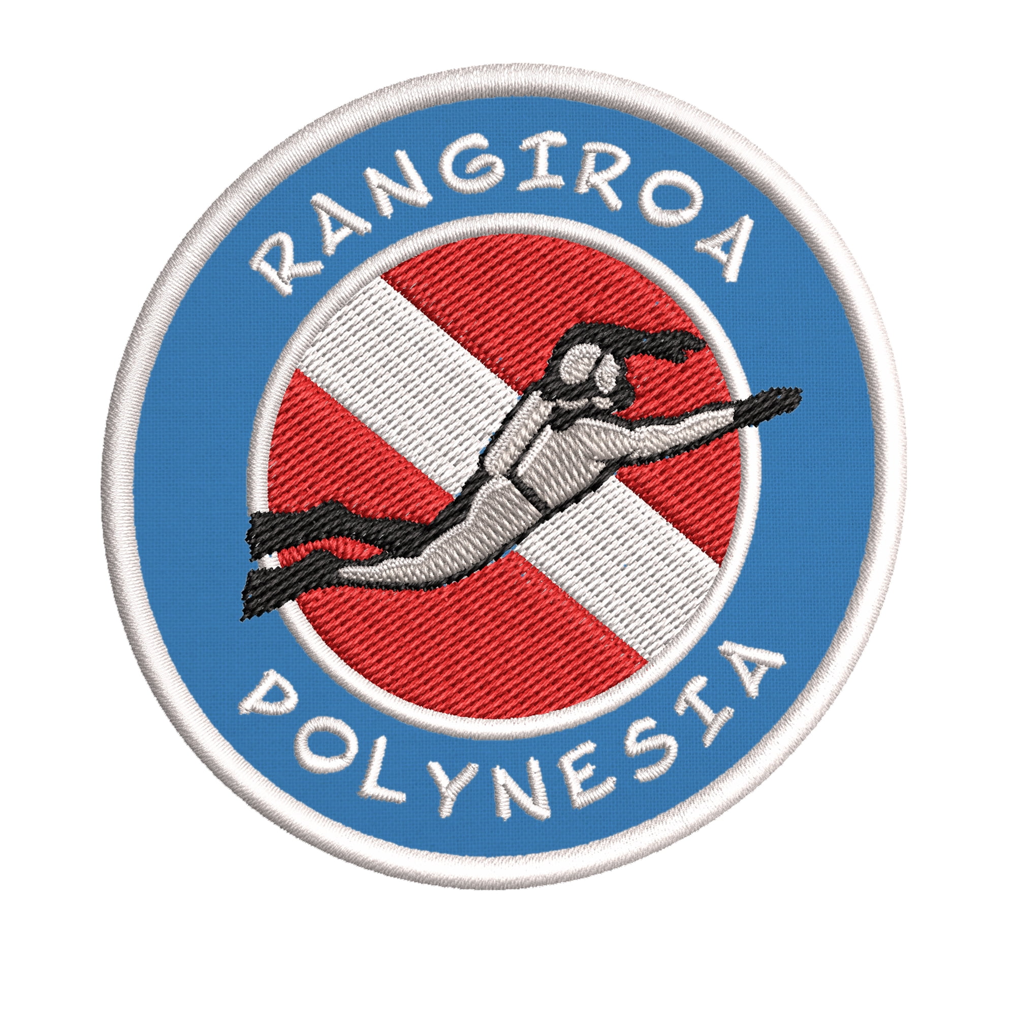 Rangiroa, Polynesia Scuba Diver Flag 3.5 Inch Iron Or Sew On ...