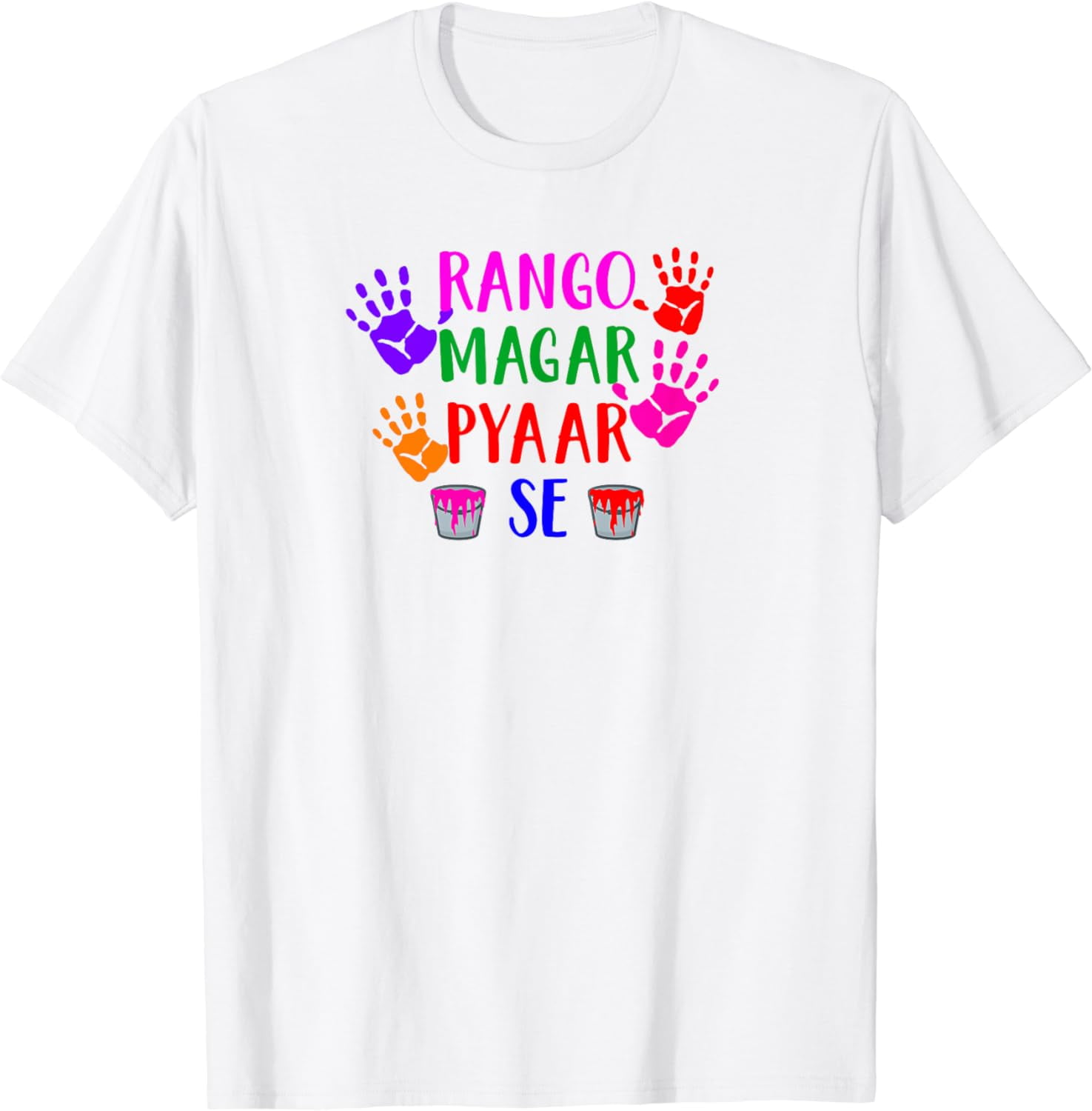 Rango Magar Pyar se Happy Holi Festival of Colors T-Shirt - Walmart.com