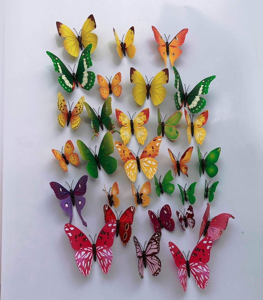 Rangoli 3D Butterfly Multicolor Come With Magnet And Gumming Cubes For ...