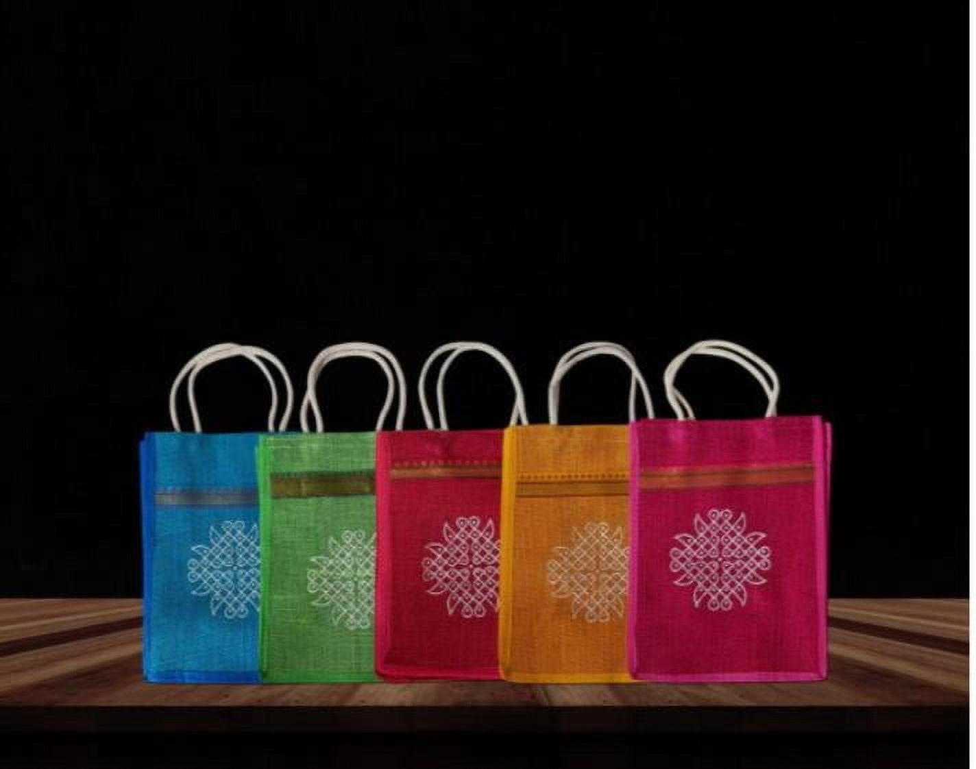 Rangoli Print Jute Bags 8"X10" - Walmart.com