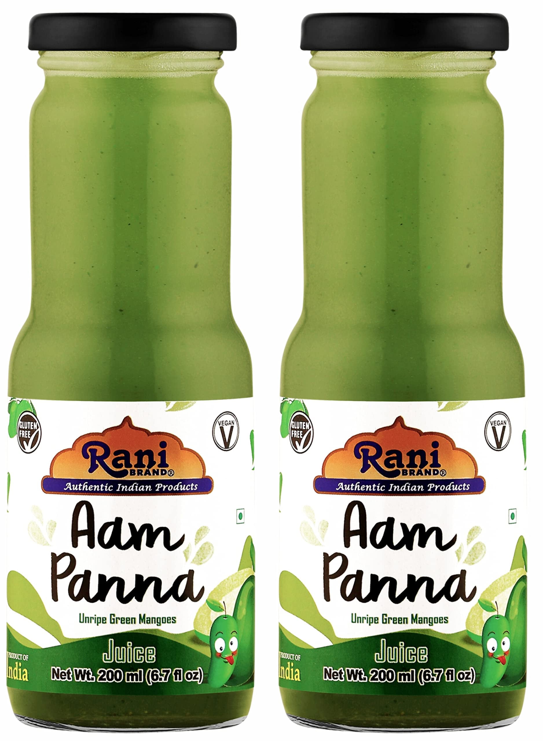 Rani Aam Panna 6.7 fl oz (200 ml) Glass Bottle, Pack of 2 ~ Indian ...
