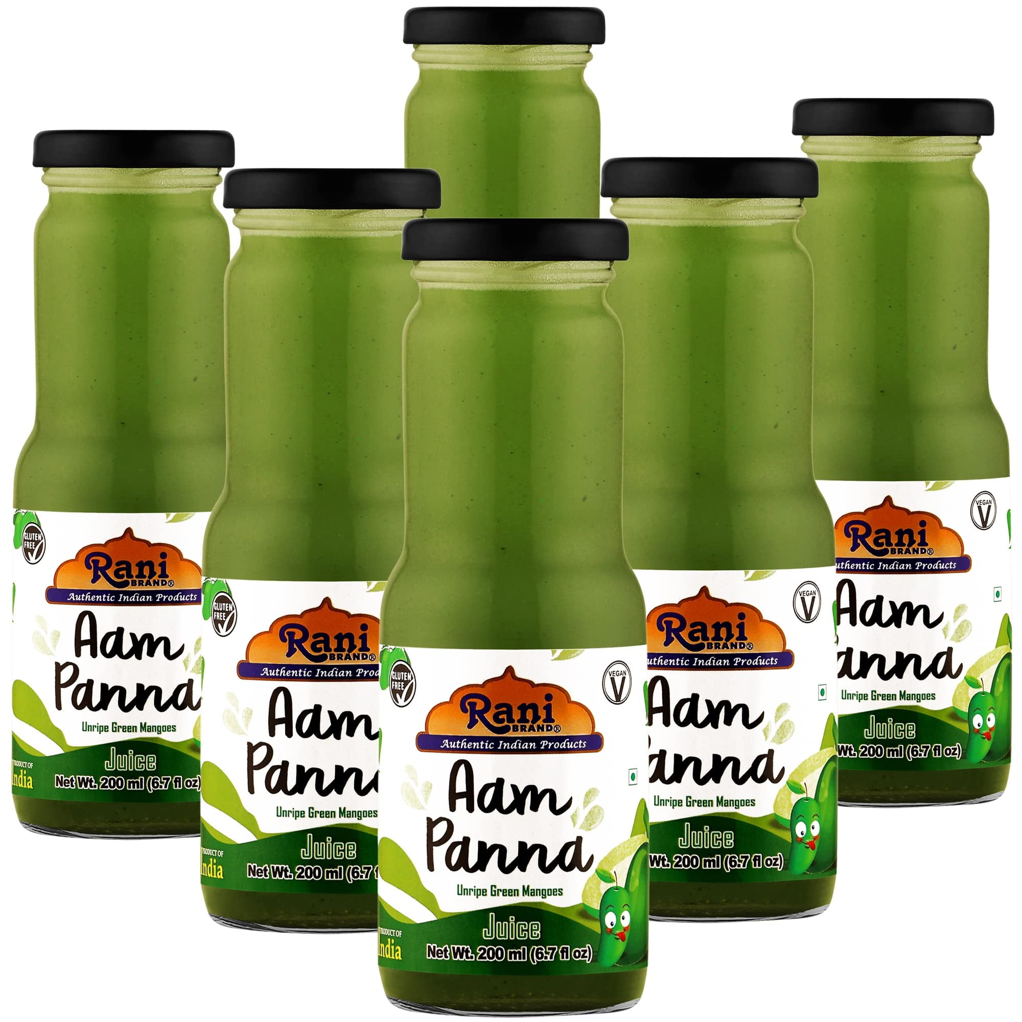 Rani Aam Panna 6.7 fl oz (200 ml) Glass Bottle, Pack of 6 ~ Indian ...