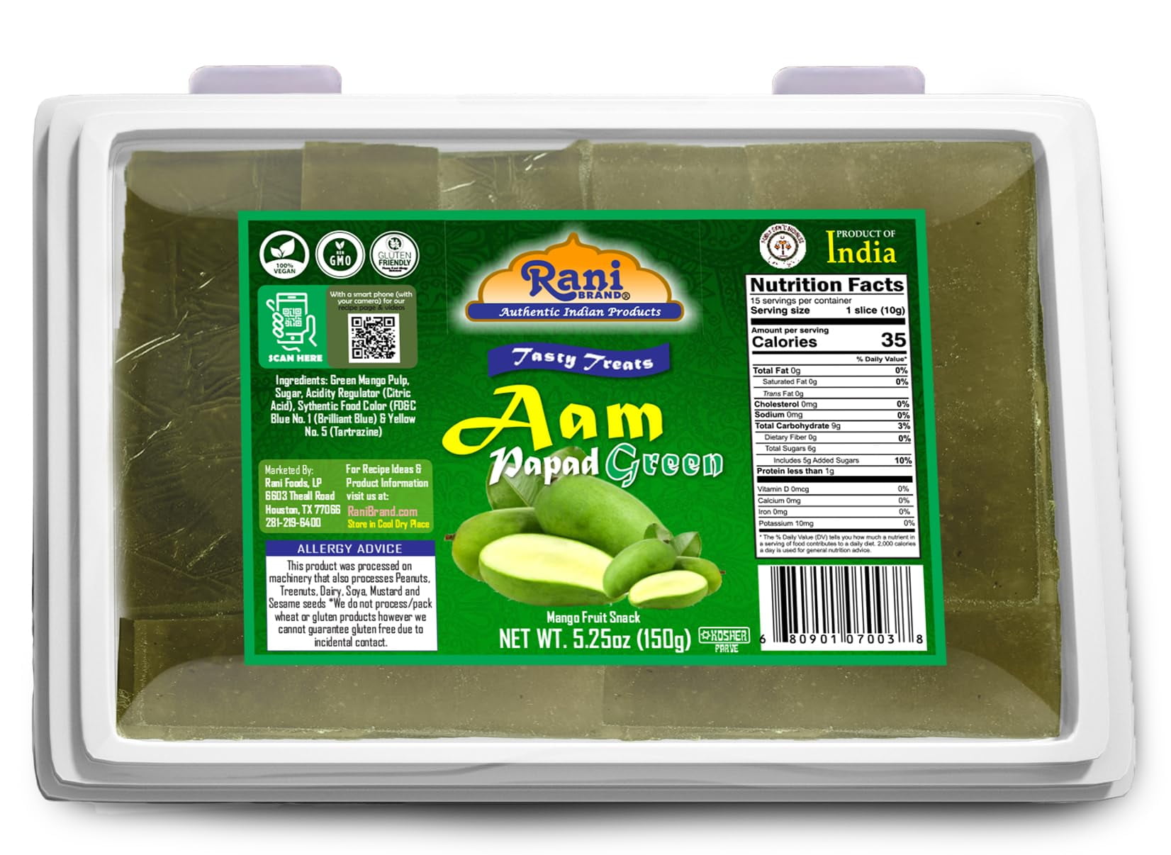 Rani Aam PapadTRDN (Mango Fruit Snack) Green Mango with Spice Mix 5 ...