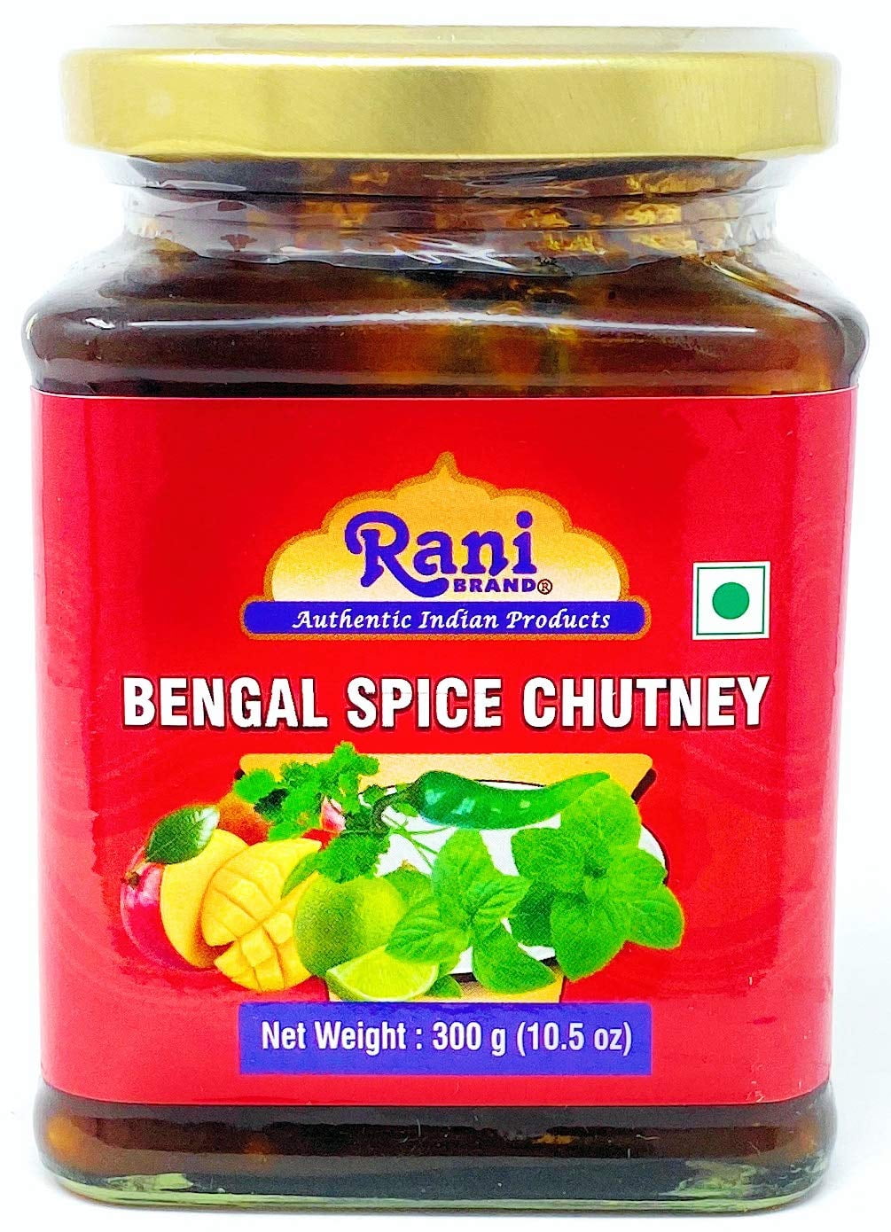 Rani Bengal Spice Mango Chutney (Indian Preserve) 10.5oz (300g) Glass ...
