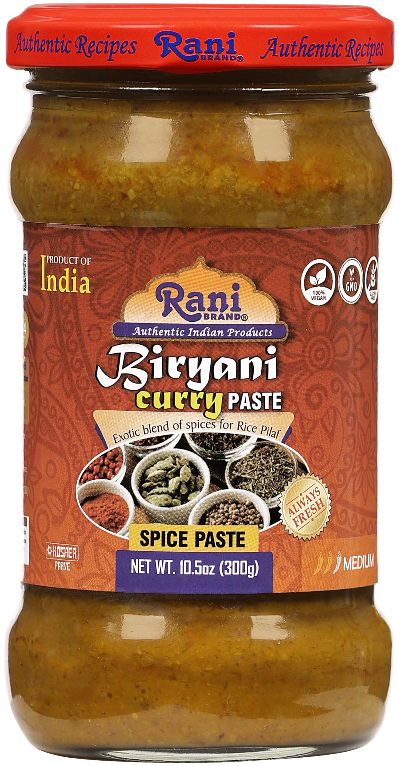 Rani Biryani Masala Curry Paste (Cooking Spice Paste for Indian Rice ...