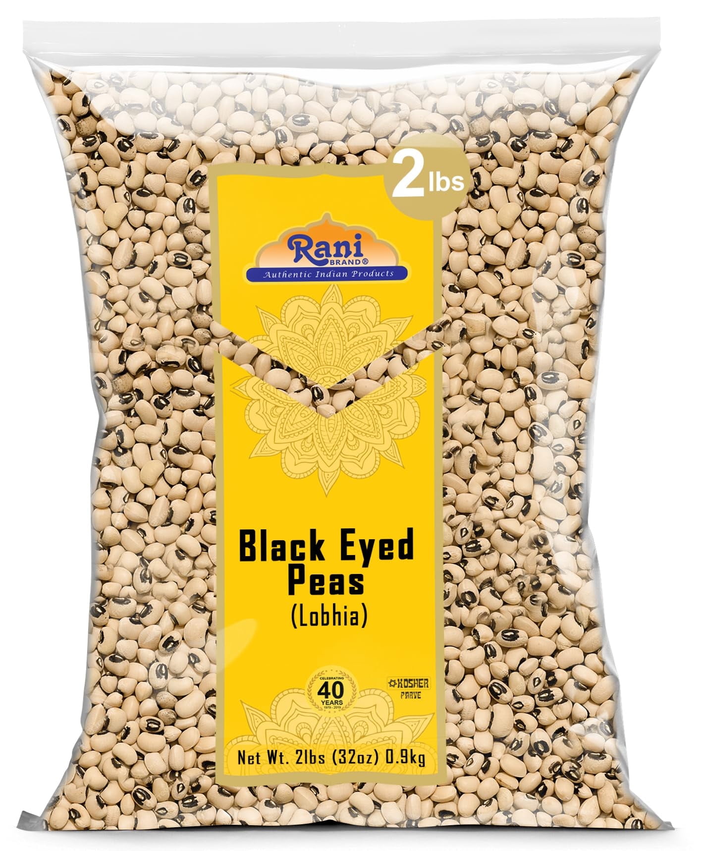 Rani Black Eyed Peas Dried Cowpeas Lobhia 32oz 2lbs 908g Vegan Kosher ...