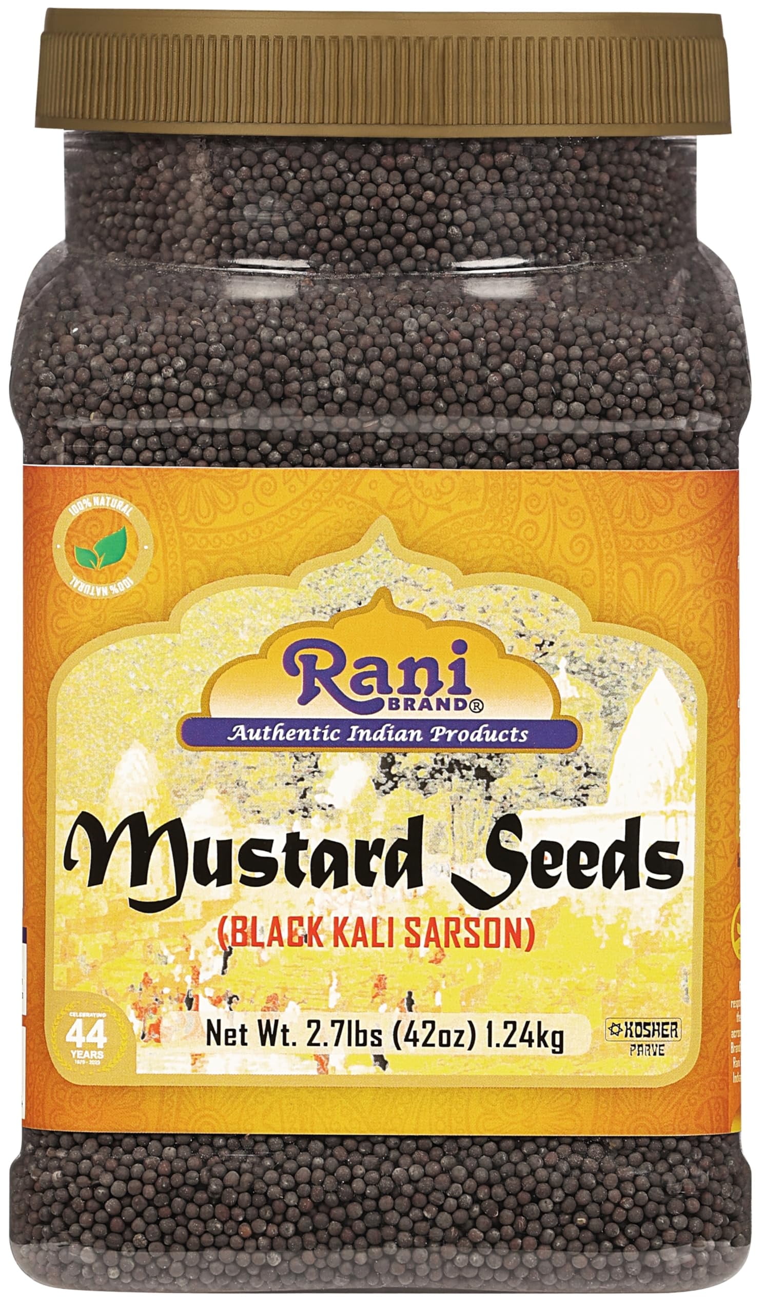 Rani Black Mustard Seeds Whole Spice (Kali Rai) 42oz (2.7lbs) 1.22kg ...