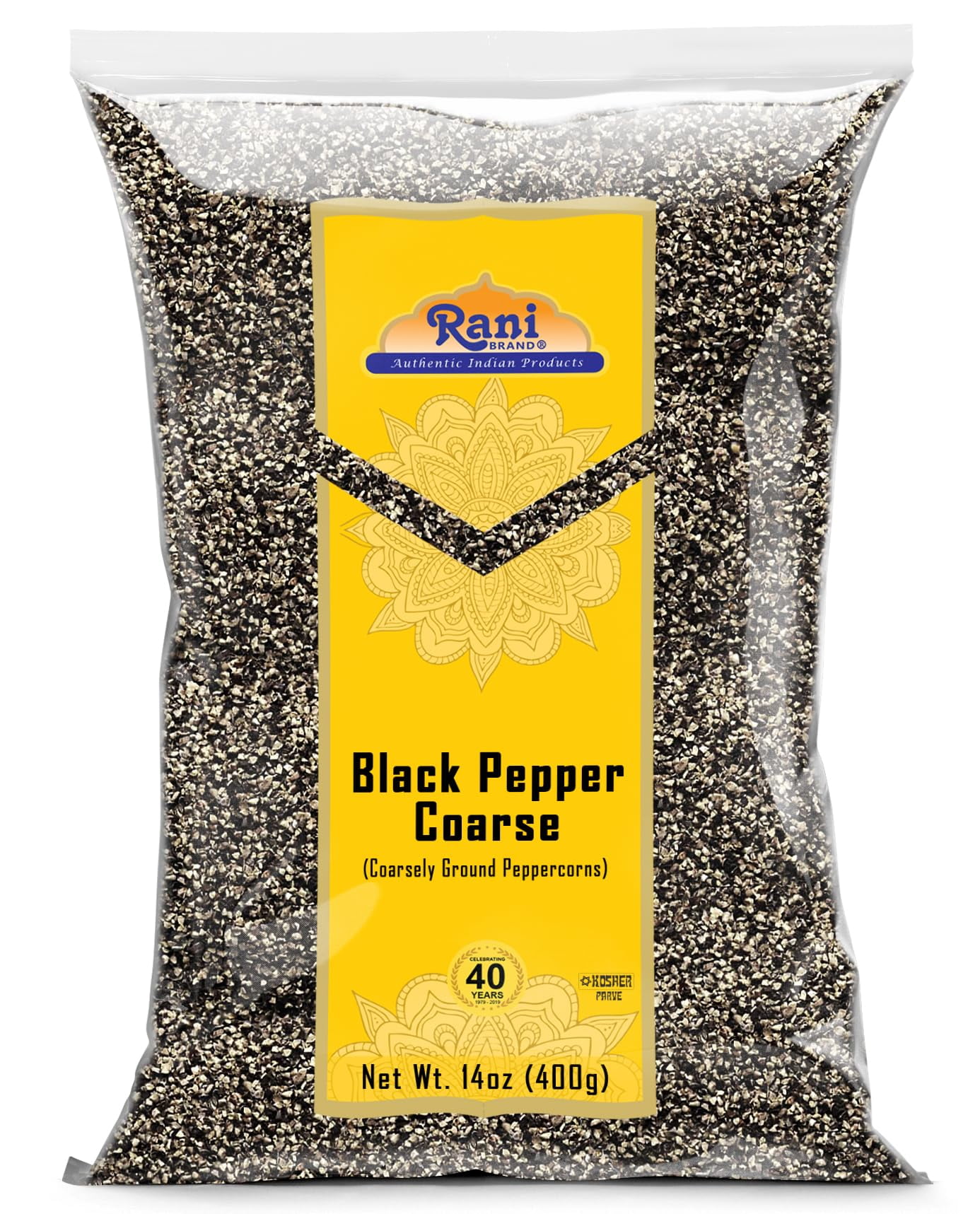 Rani Black Pepper Coarse Ground 28 Mesh (Table Grind) Indian 14oz (400g ...