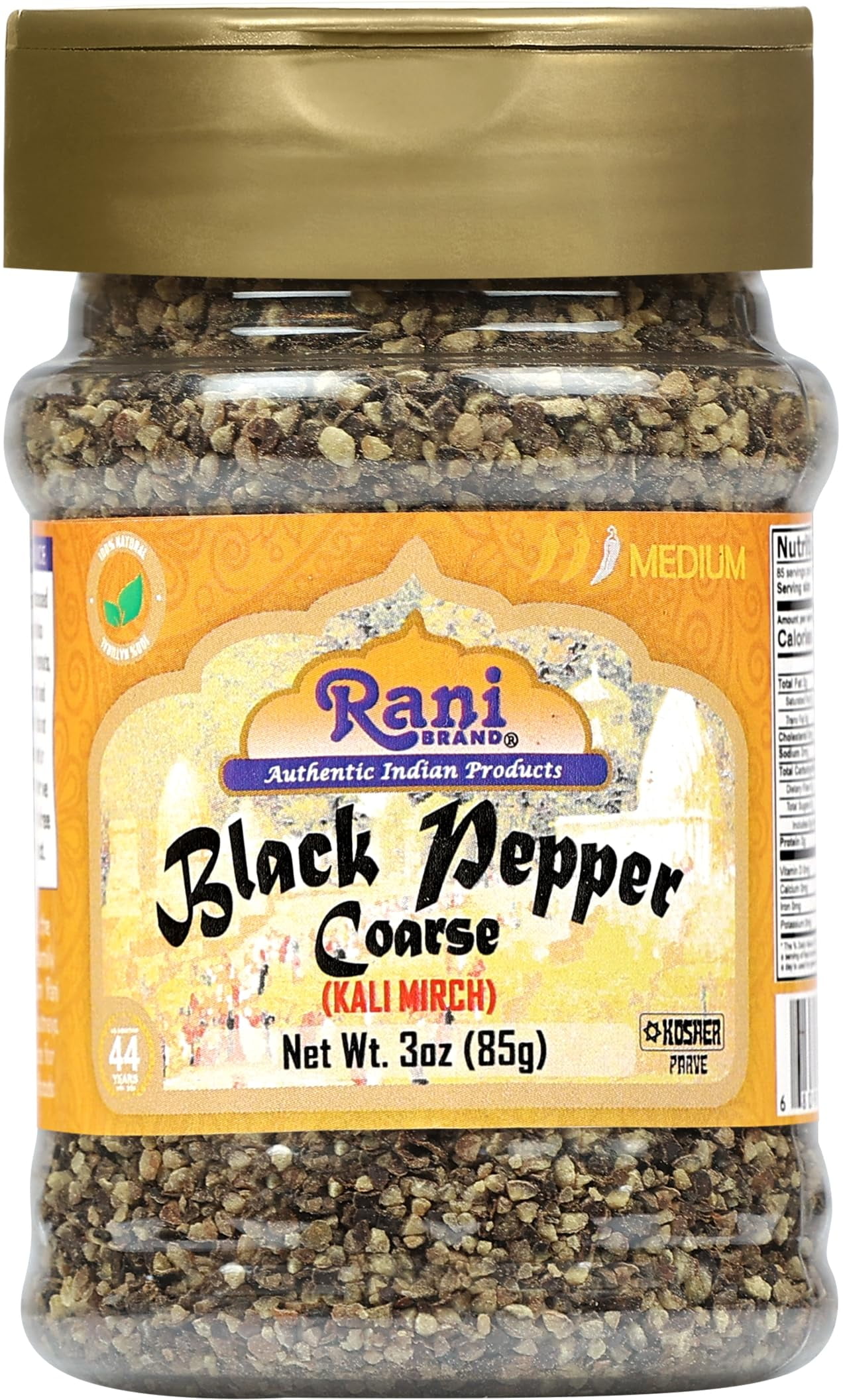 Rani Black Pepper Coarse Ground 28 Mesh Table Grind 3oz Indian Vegan ...