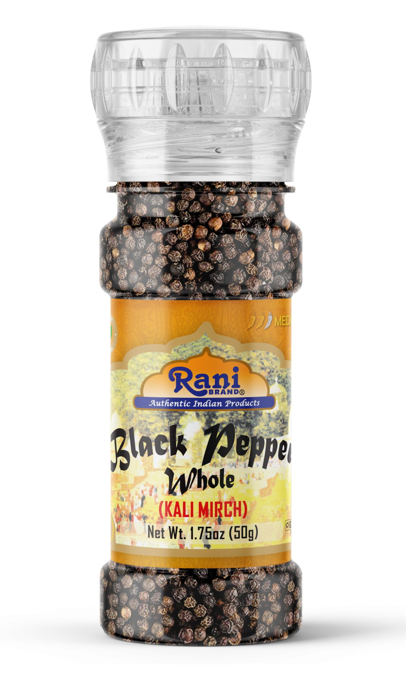 Rani Black Pepper Whole (Peppercorns), Premium Indian MG-1 Grade 1.75oz ...