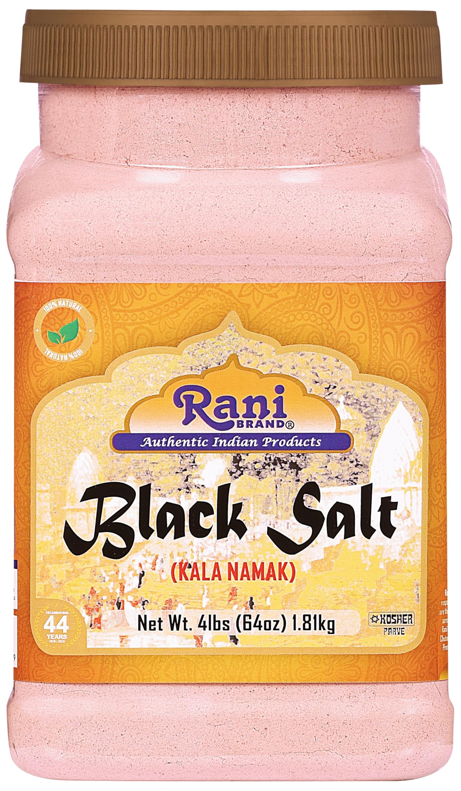 Rani Black Salt Powder (Kala Namak) Mineral 64oz (4lbs) 1.81kg Bulk PET ...