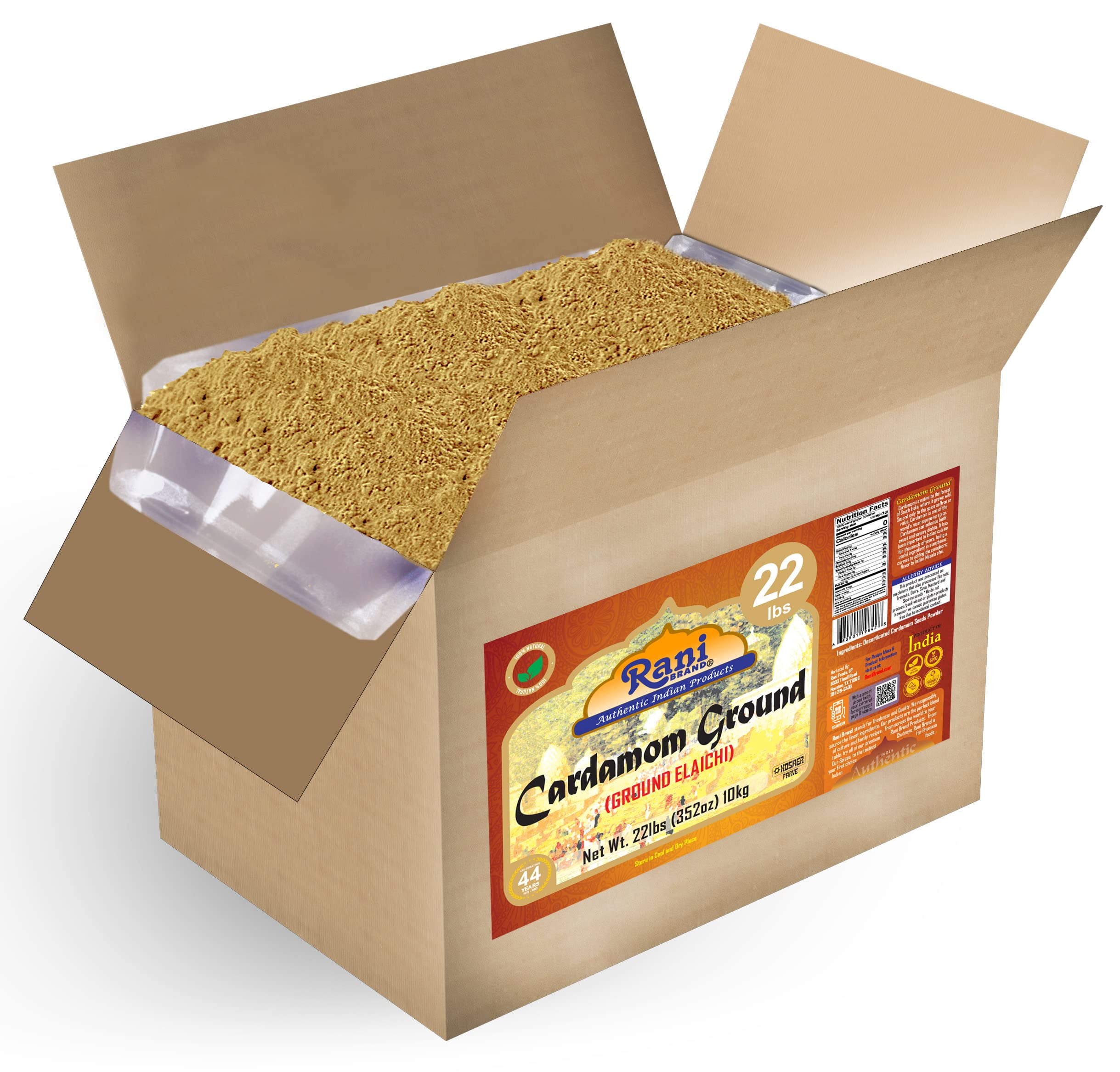 Rani Cardamom (Elachi) Ground, Powder Indian Spice 352oz (22lbs) 10kg ...
