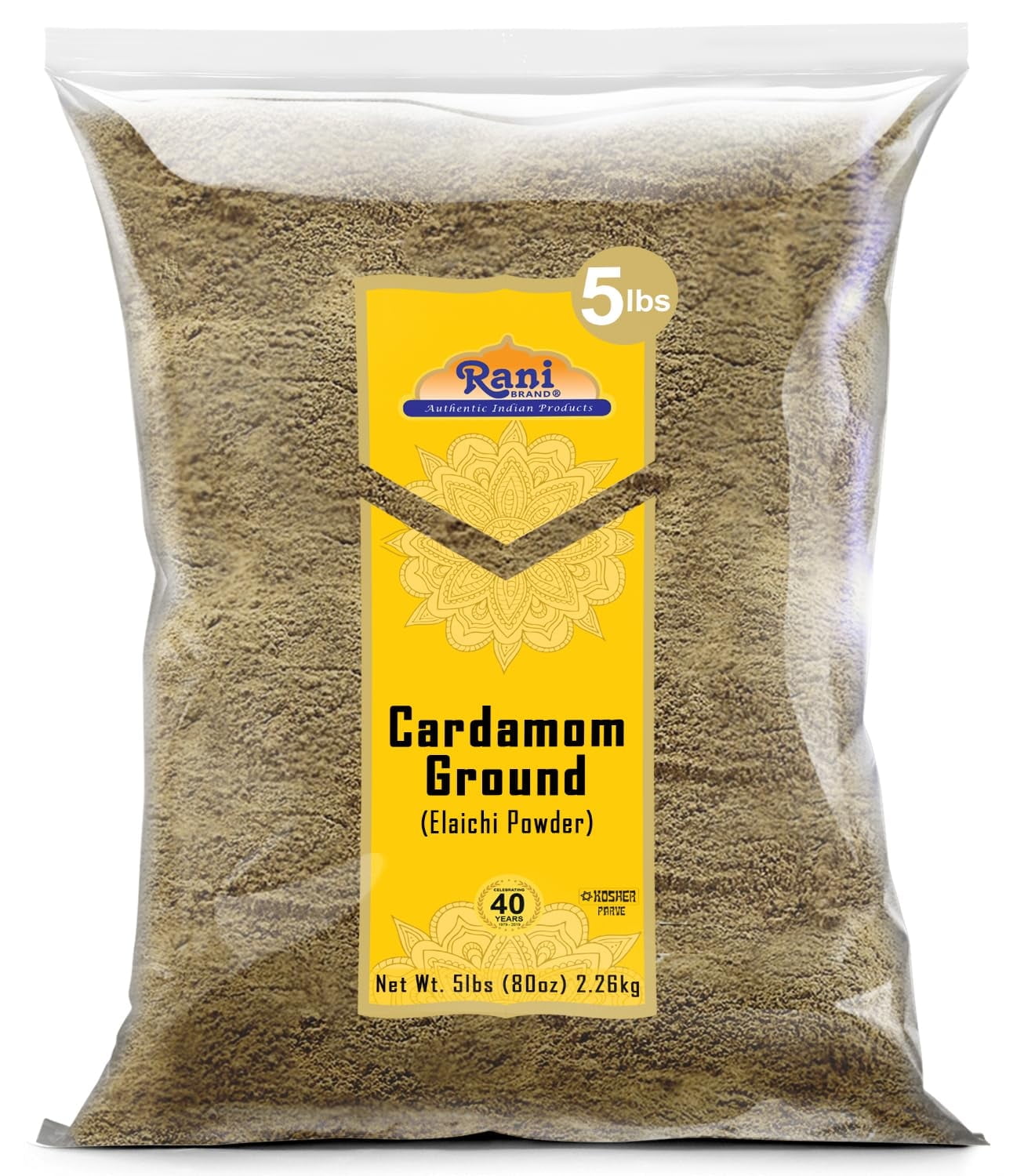 Rani Cardamom (Elachi) Ground, Powder Indian Spice 80oz (5lbs) 2.27kg ...