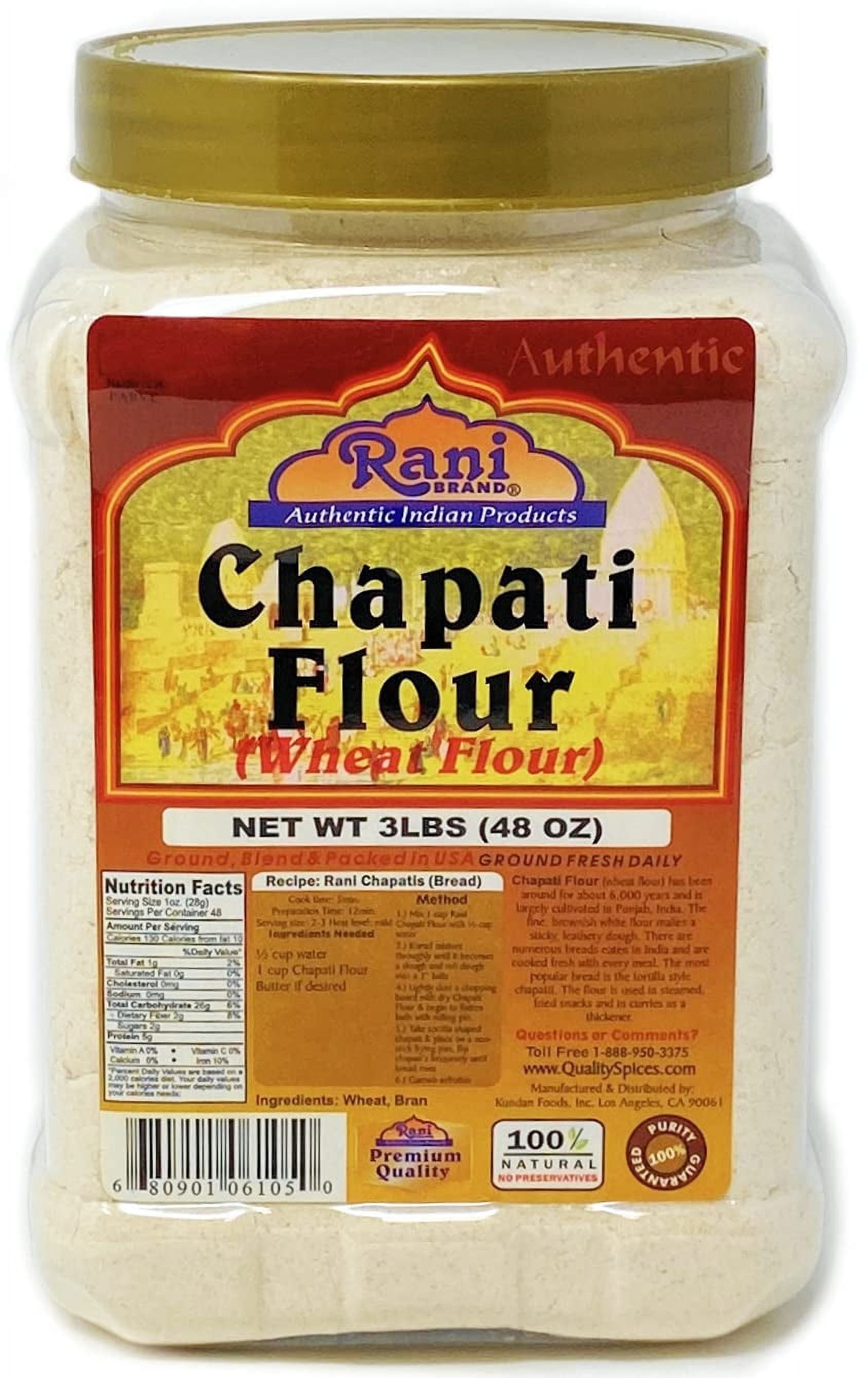 Rani Brand Organic Roti Indian Breads Whole Wheat Atta 48oz 1.36kg in ...