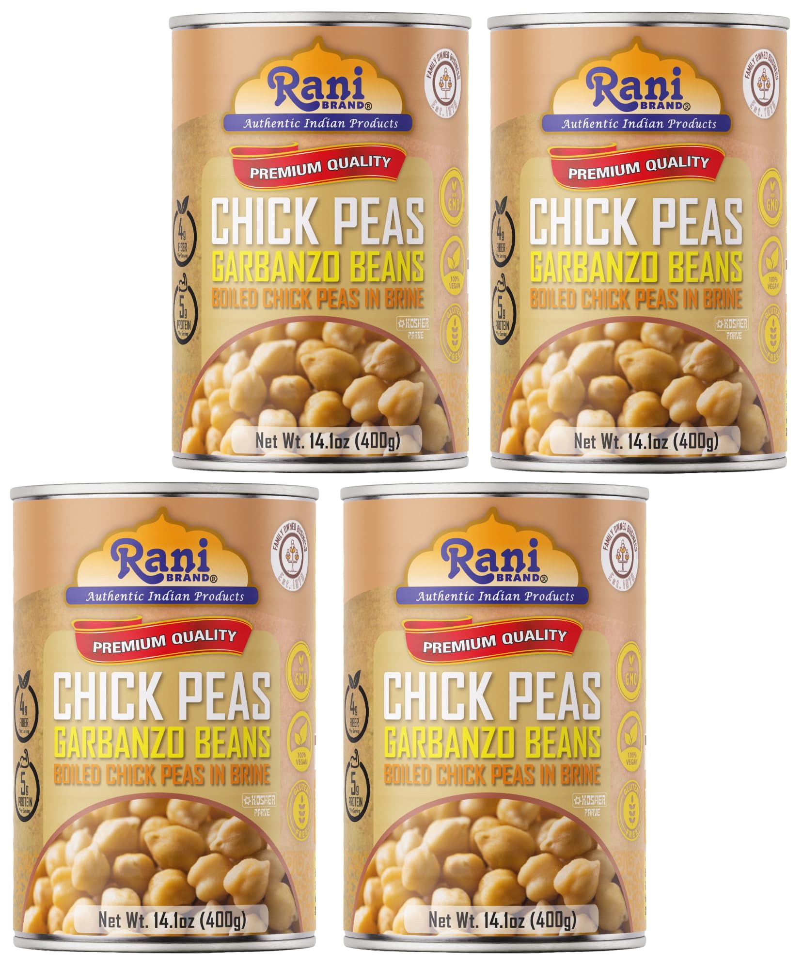 Rani Chick Peas, Garbanzo Beans (Boiled Chick Peas in Brine) Kabuli ...