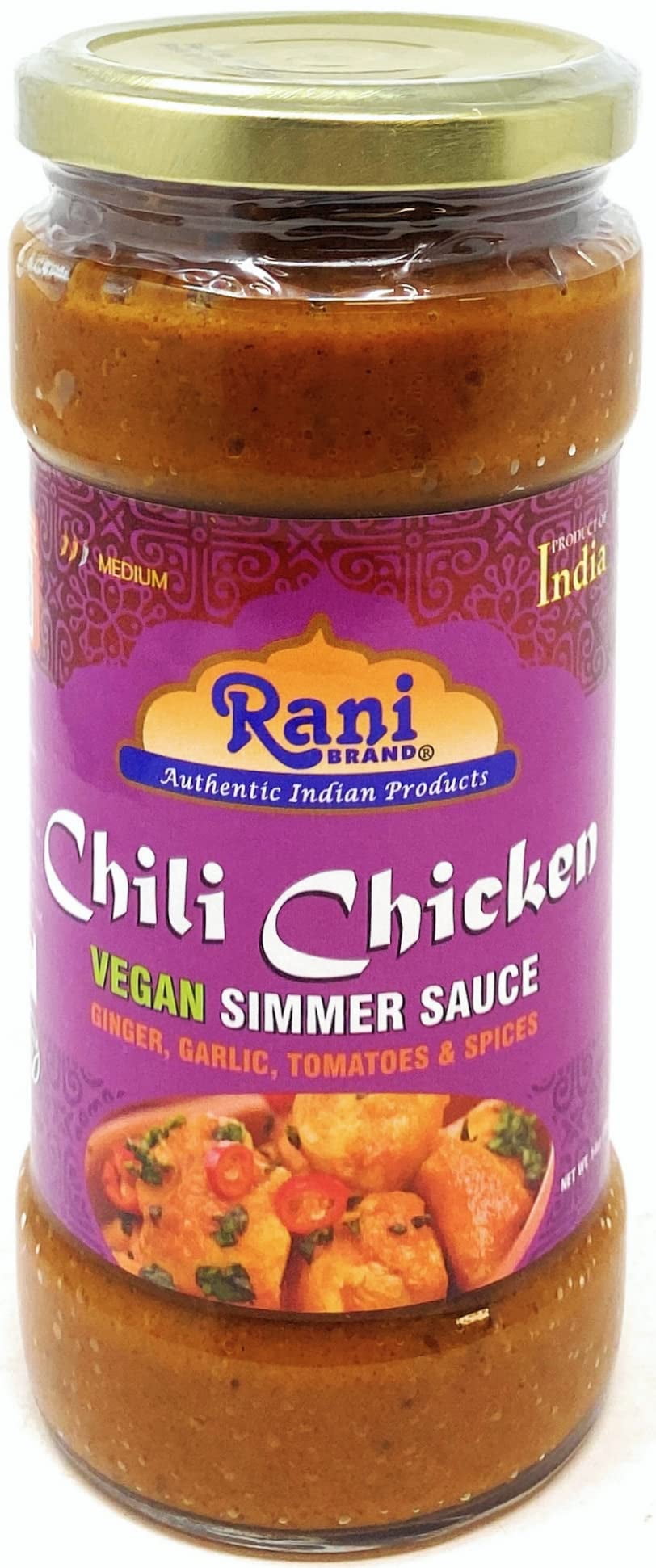 Rani Chili Chicken Vegan Simmer Sauce (Ginger, Garlic, Tomatoes ...