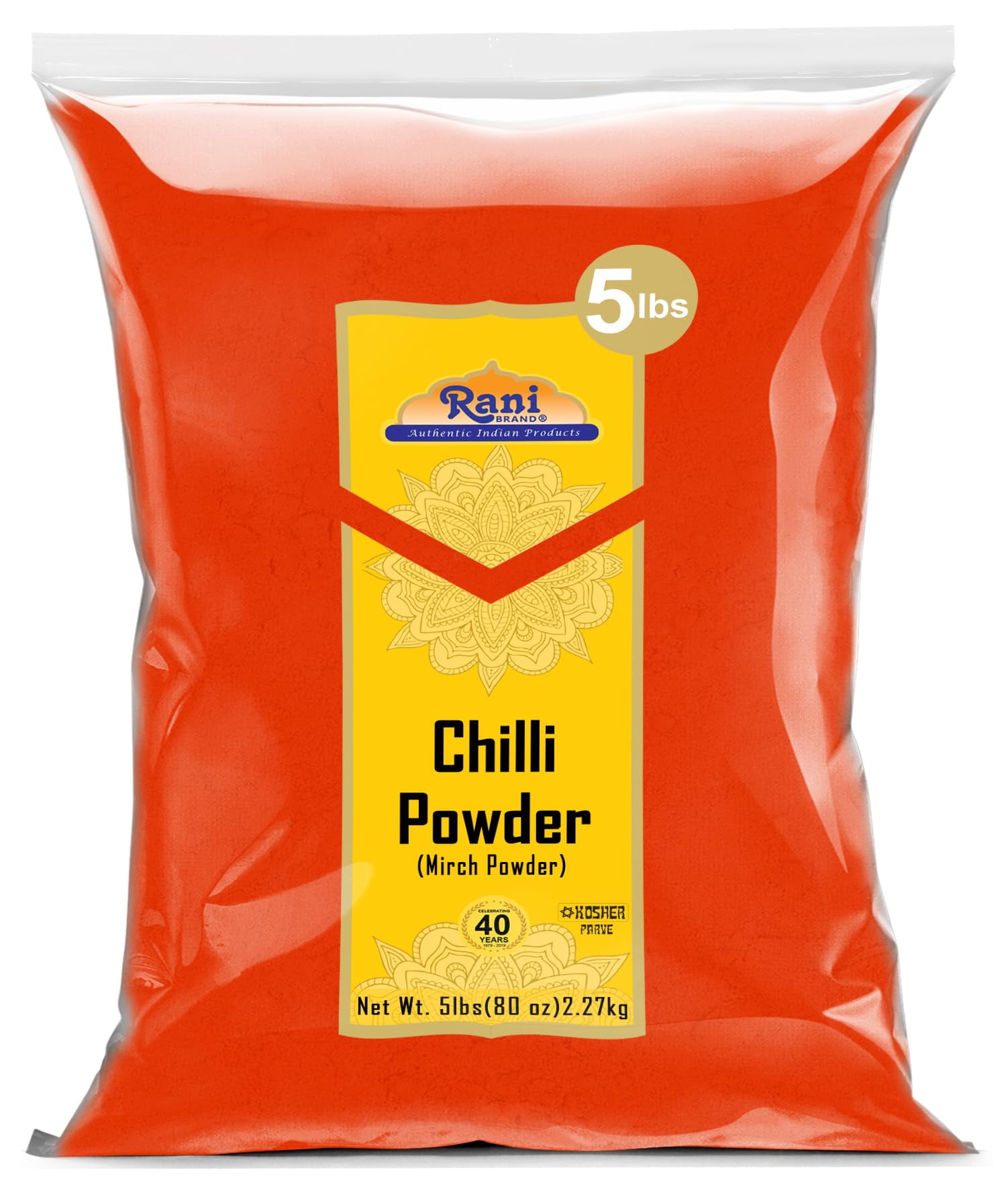 Rani Chilli Powder (Mirchi) Ground Indian Spice 80oz (5lbs) 2.27kg Bulk ~ All Natural | Salt ...