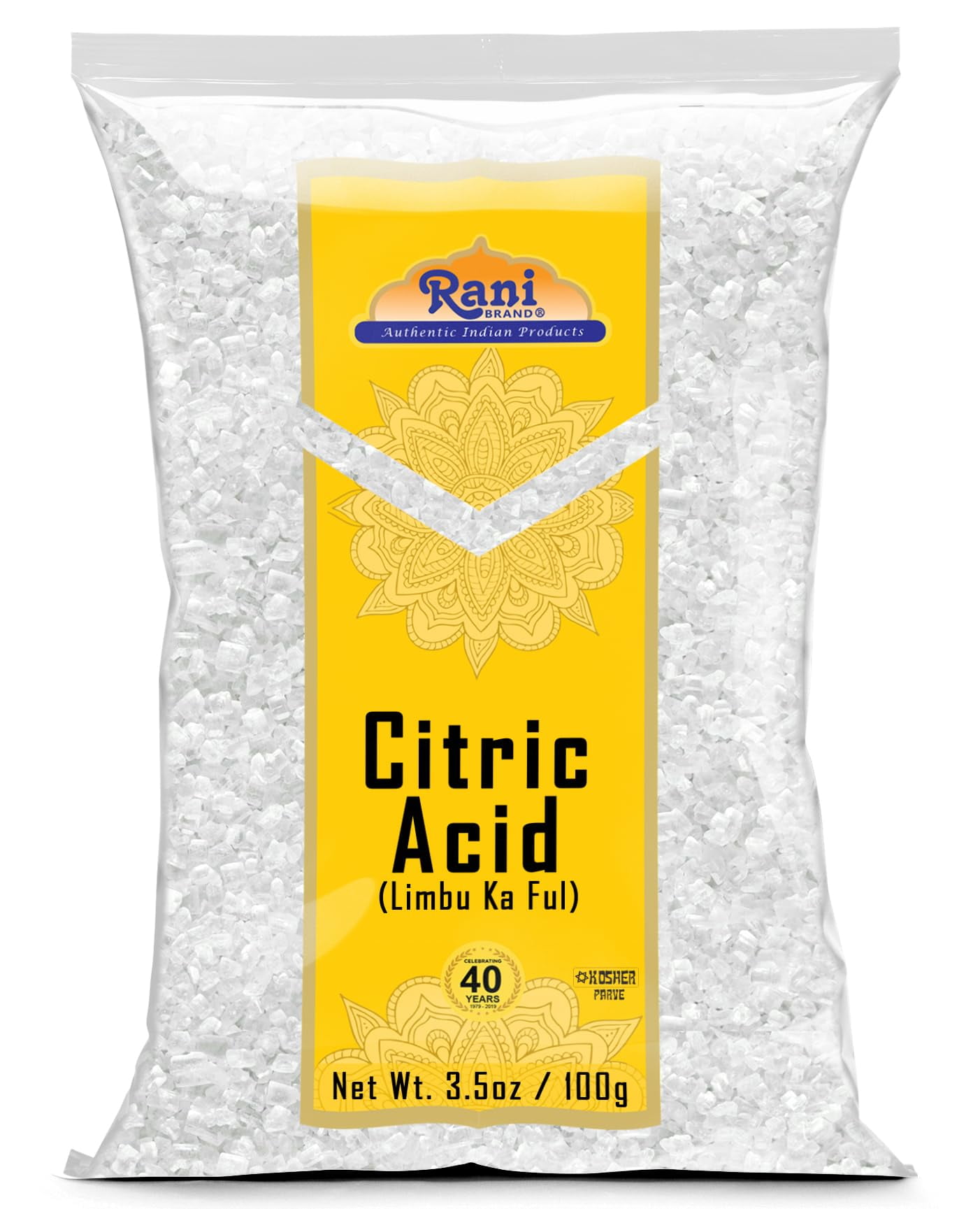 Rani Citric Acid Powder, Food Grade (Limbu Ka Ful) 3.5oz (100g) ~ Used ...
