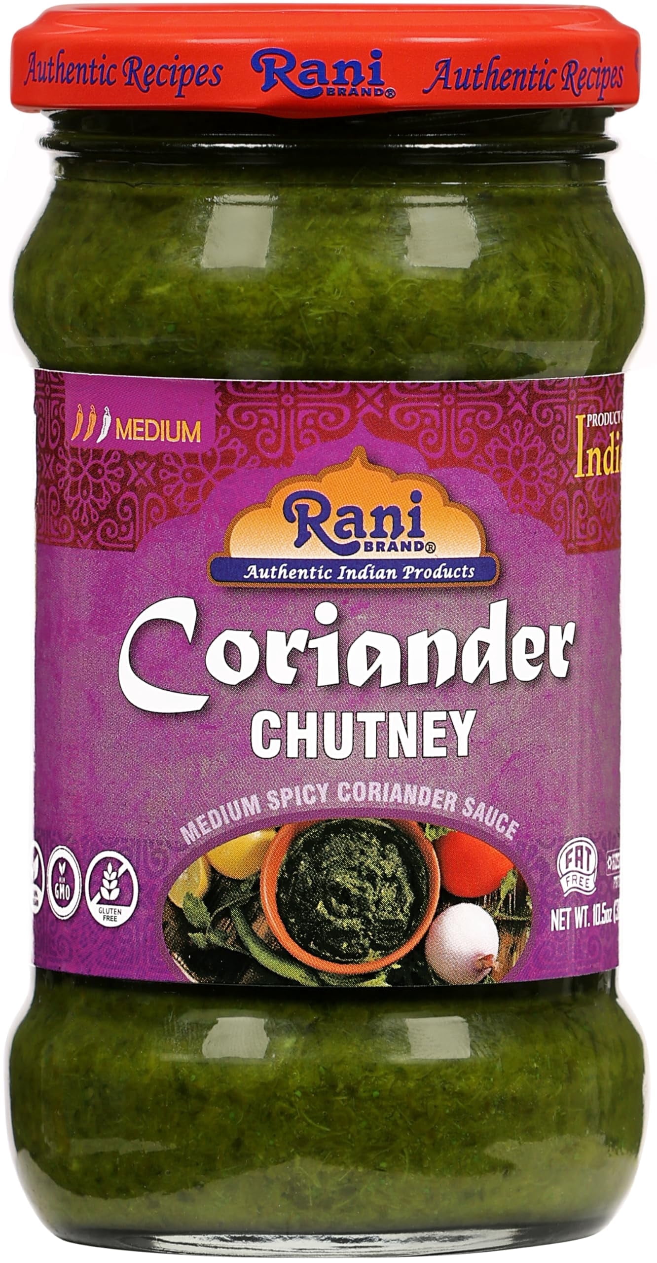 Rani Brand Coriander Chutney 10.5oz Glass Jar, Vegan, Kosher, Indian ...