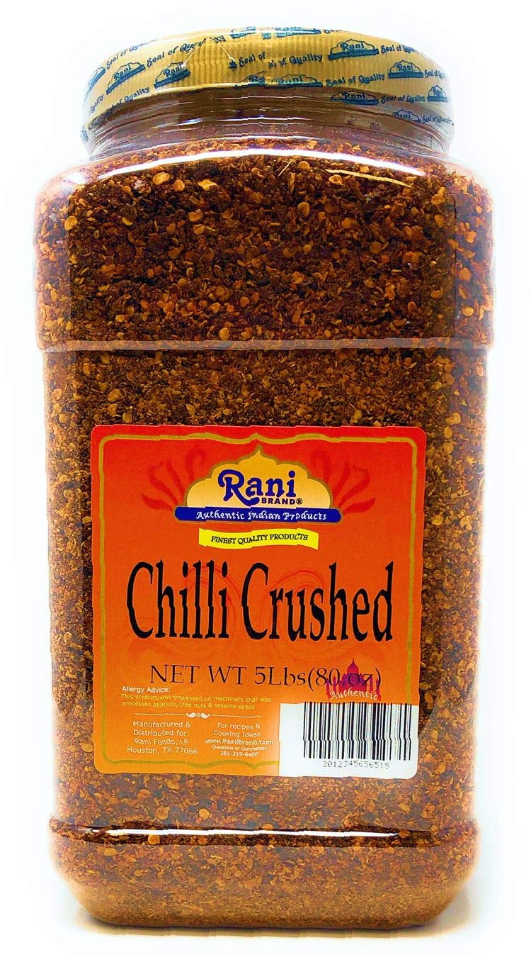Rani Crushed Chilli (Pizza Type Cut) Indian Spice 5lbs (80oz) 2.27kg ...