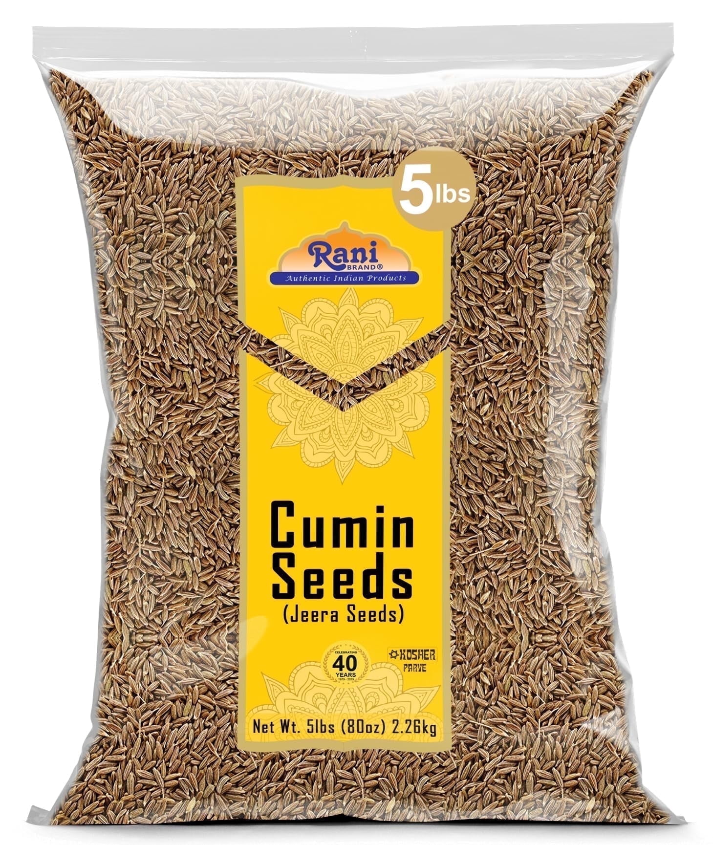 Rani Cumin Seeds Whole (Jeera) Spice 80oz (2.27kg) 5lbs, Bulk Pack ...