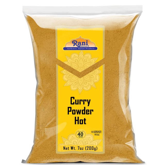 Rani Hot Curry Powder (11-Spice Indian Blend) 7oz Organic Seasoning Bag ...