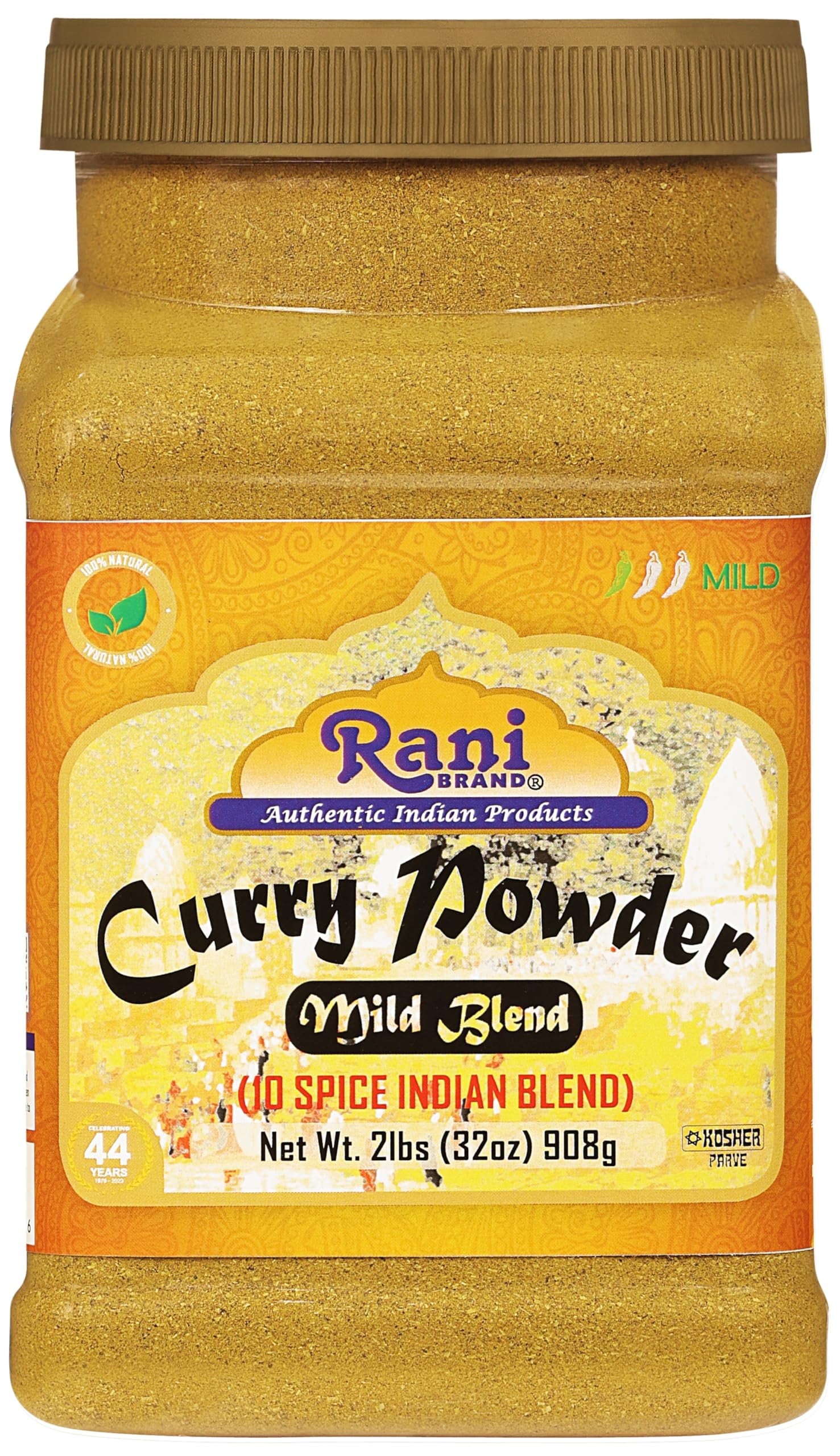 Rani Curry Powder Mild, 10-Spice Indian Blend, 32oz (2lbs) PET Jar ...