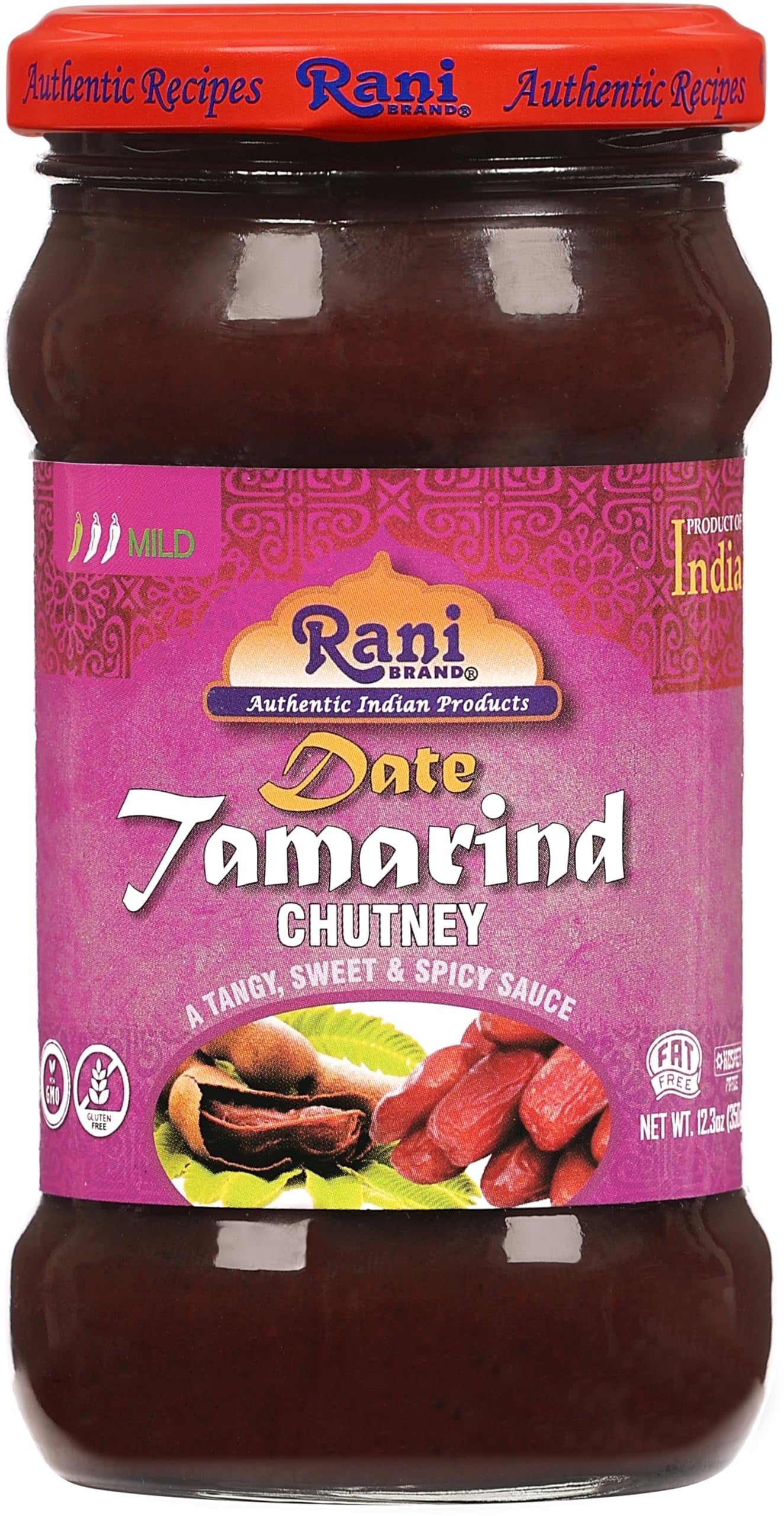 Rani Brand Dates & Tamarind Chutney 11.5oz Glass Jar Vegan Kosher ...