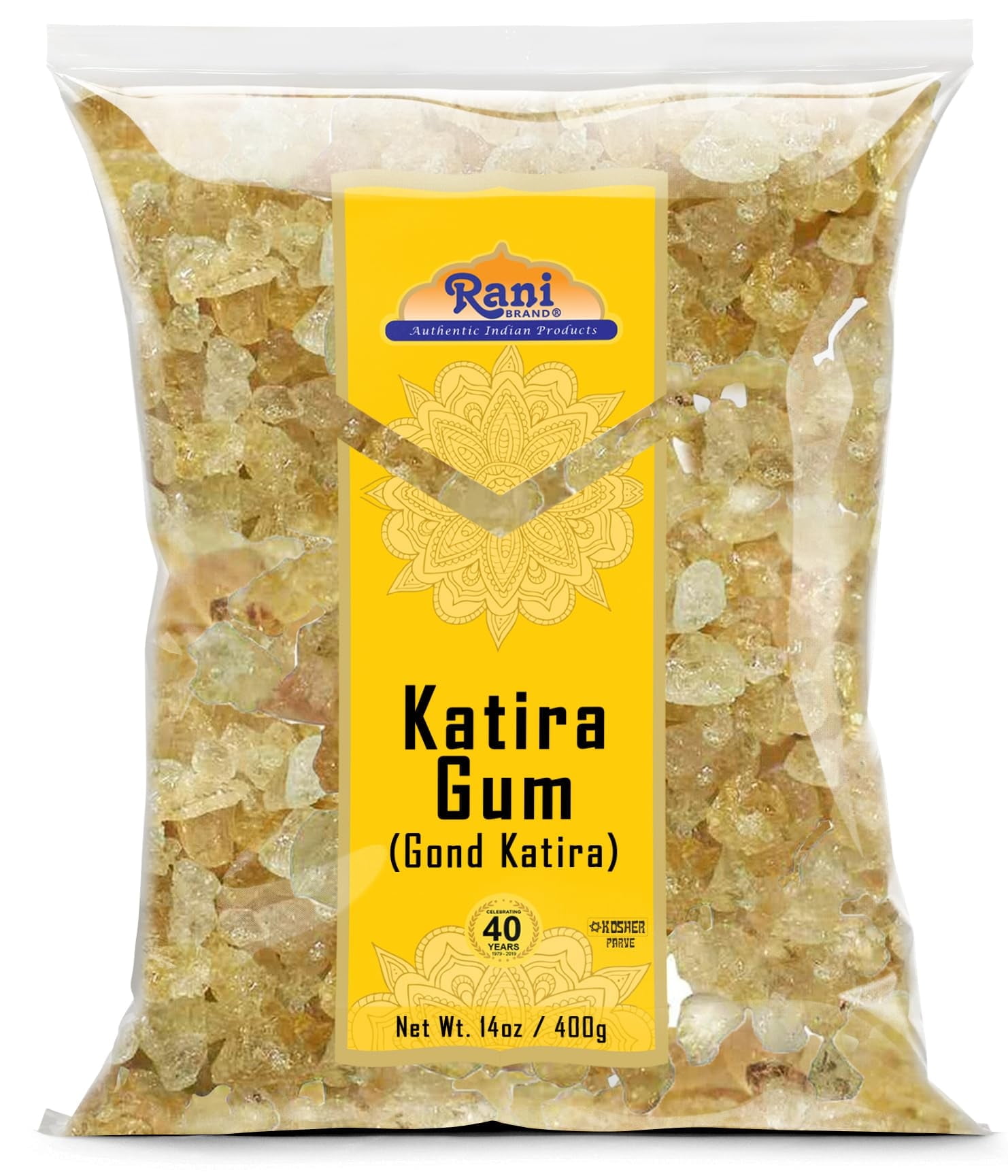 Rani Edible Gum Whole (Goonder Tragacanth Gum) 14oz (400g) ~ All Natural, Salt-Free | Vegan | No ...