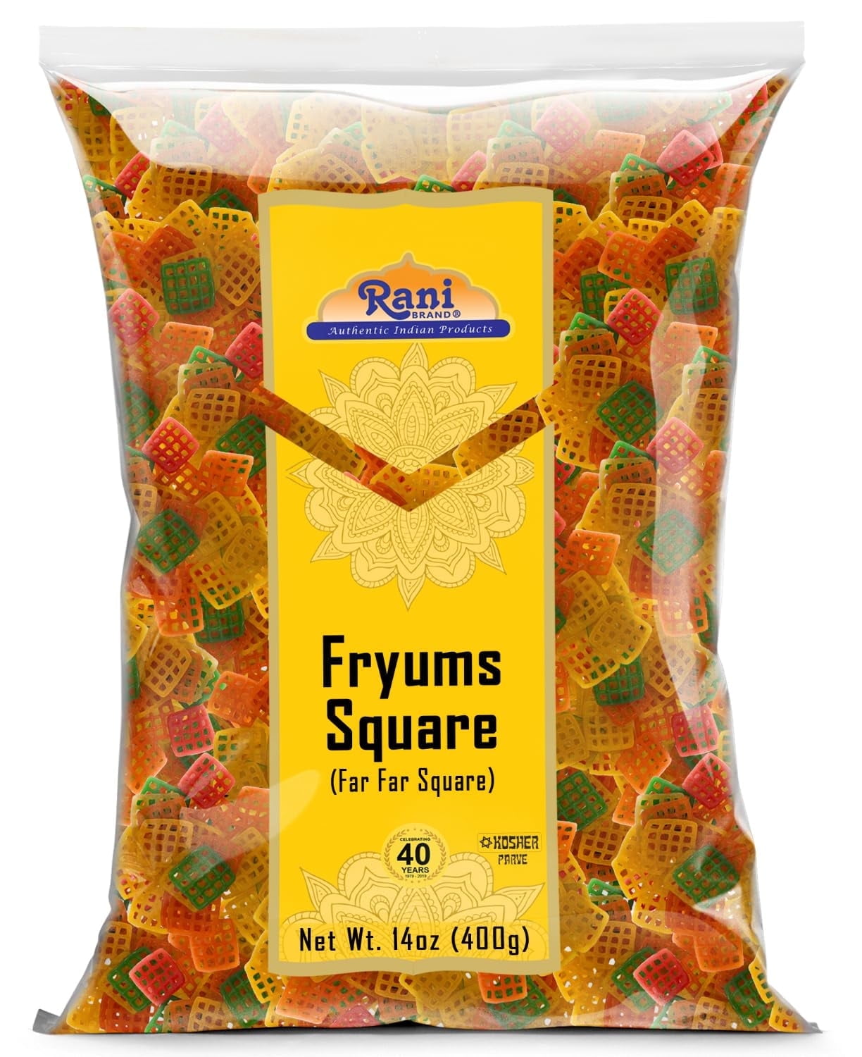 Rani Far Far / Fryums (Wheat & Tapioca Pellet) Square Shape 14oz (400g ...