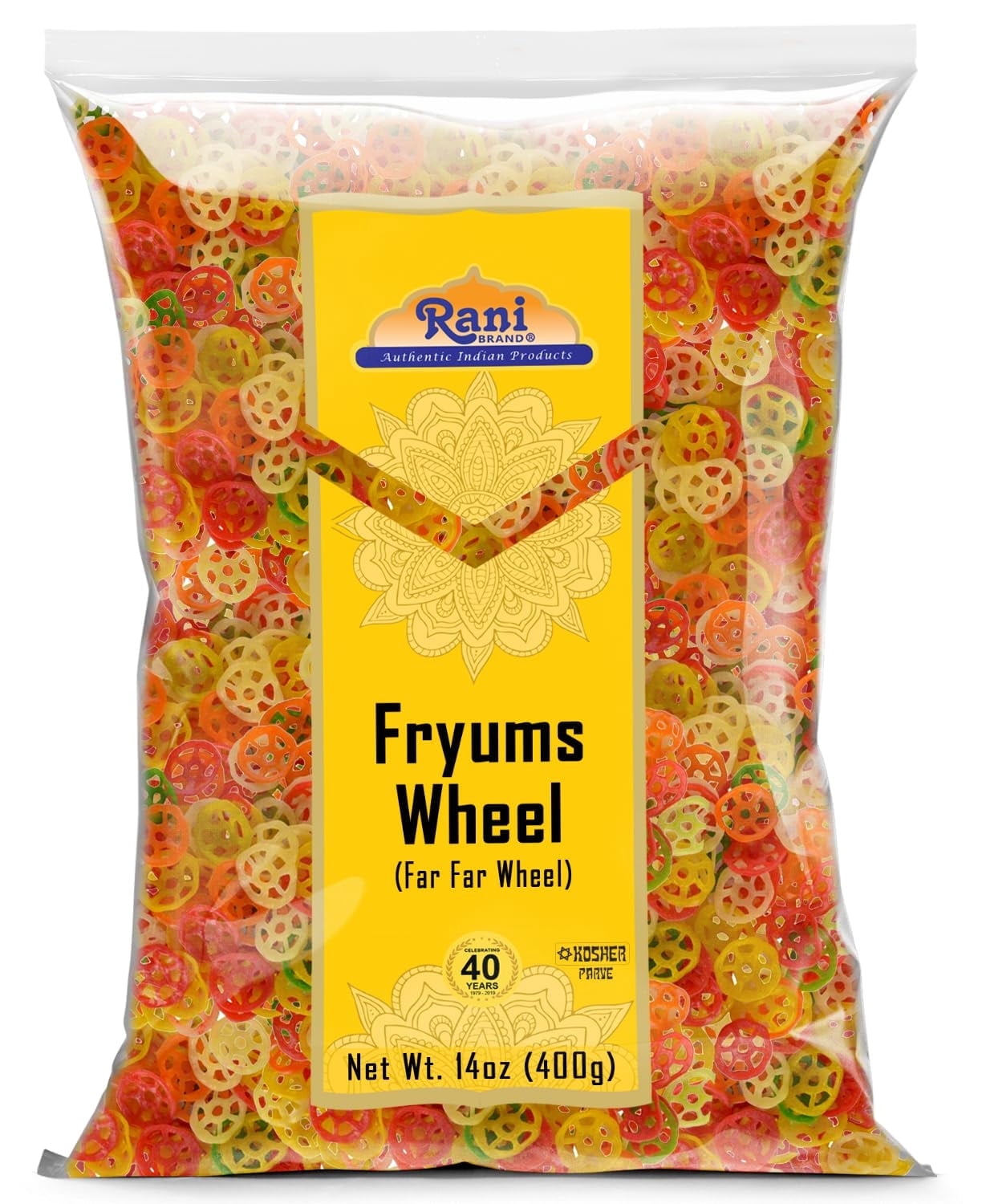 Rani Far Far / Fryums (Wheat & Tapioca Pellet) Wheel Shape 14oz (400g ...