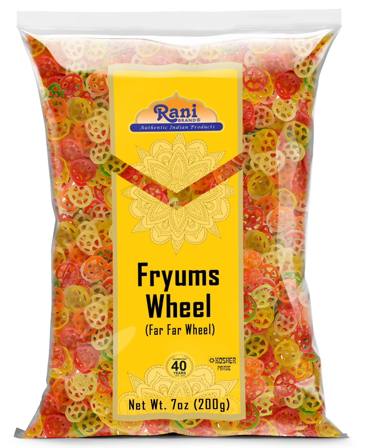Rani Far Far/Fryums (Wheat & Tapioca Pellet) Wheel Shape 7oz (200g ...