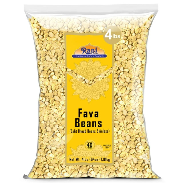 Rani Fava Beans (Split Broad Beans Skinless) 64oz (4lbs) 1.81kg Bulk ...