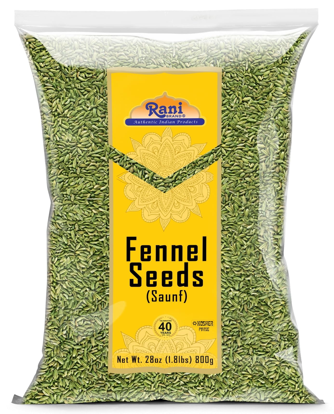 Rani Fennel Seeds Whole Spice 28oz, Kosher, Vegan, Indian Origin ...
