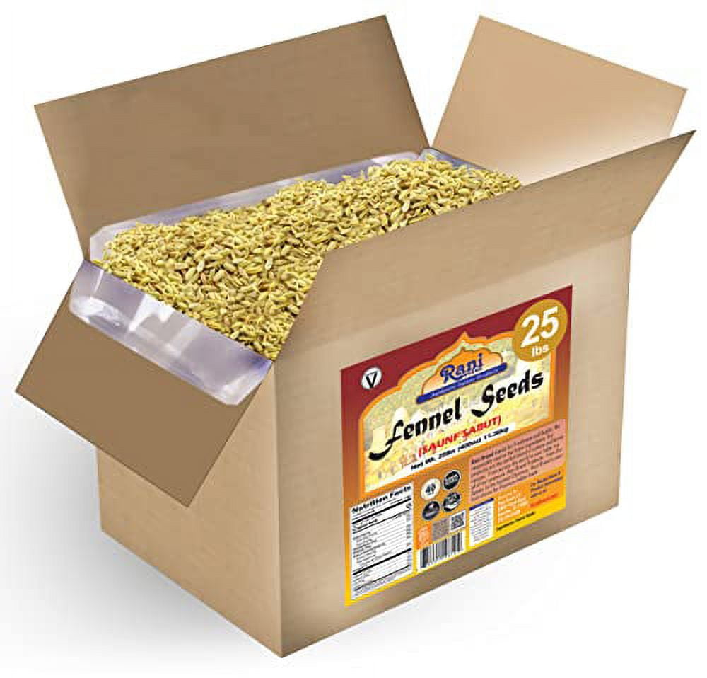 Rani Brand Whole Fennel Seeds, 400oz (25lbs) Bulk Box, All Natural ...