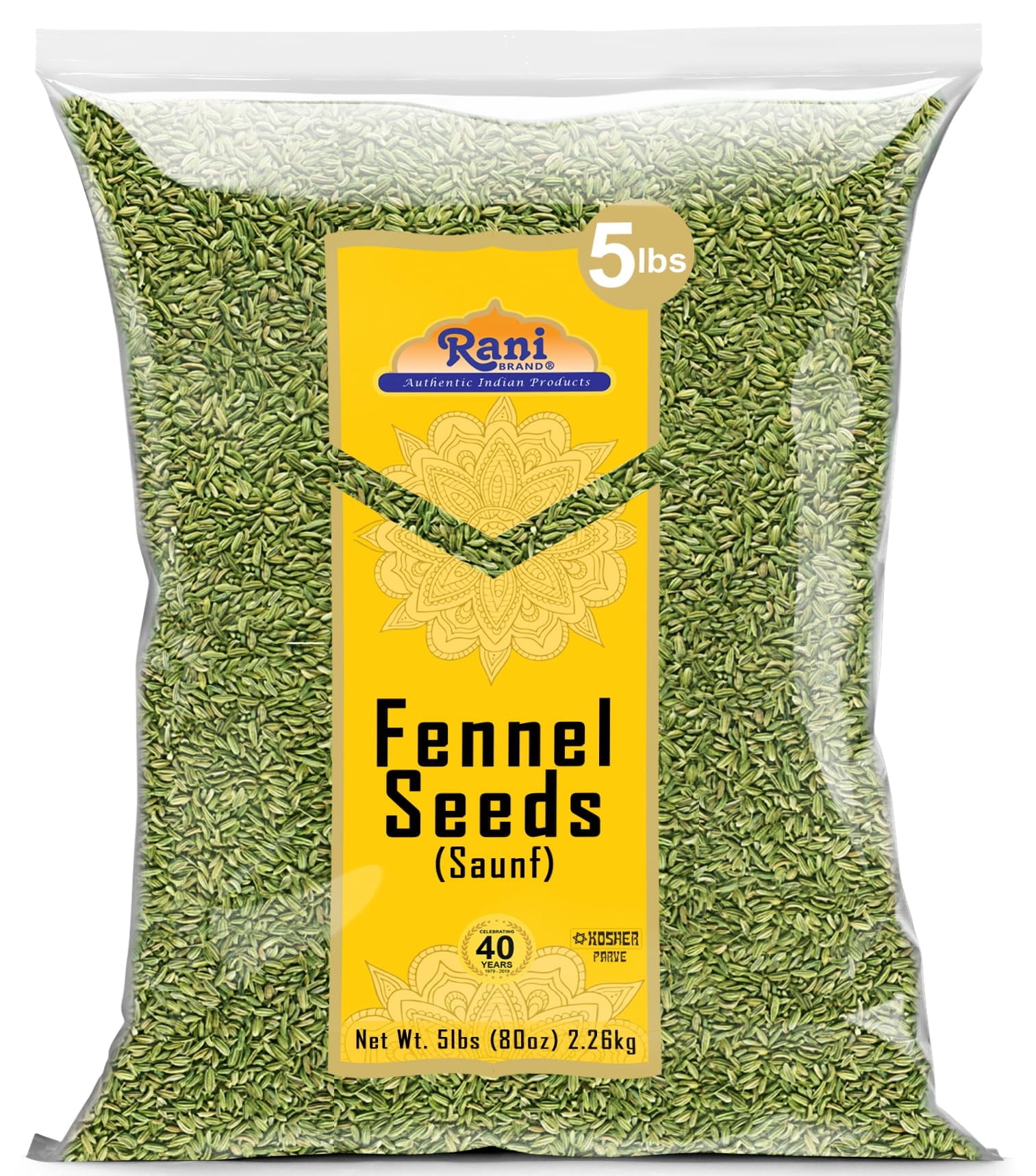 Rani Fennel Seeds (Saunf Sabut) Whole Spice 80oz (5lbs) 2.27kg Bulk ...