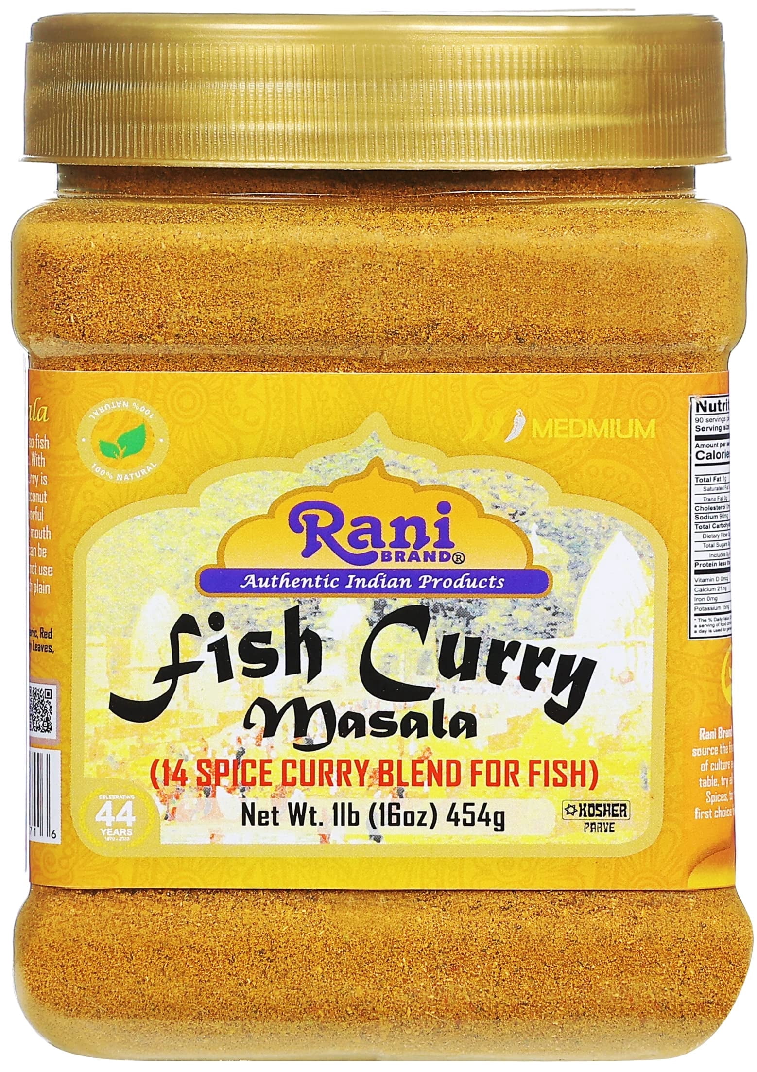 Rani Fish Curry Masala (14-Spice Curry Blend for Fish) 16oz (1lb) 454g ...
