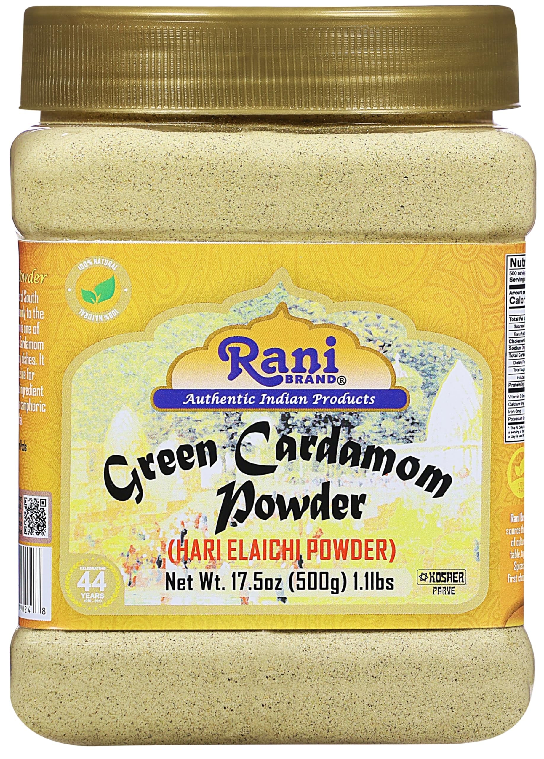 Rani Green Cardamom Pods Powder, Ground with Green Husks (Hari Elachi ...