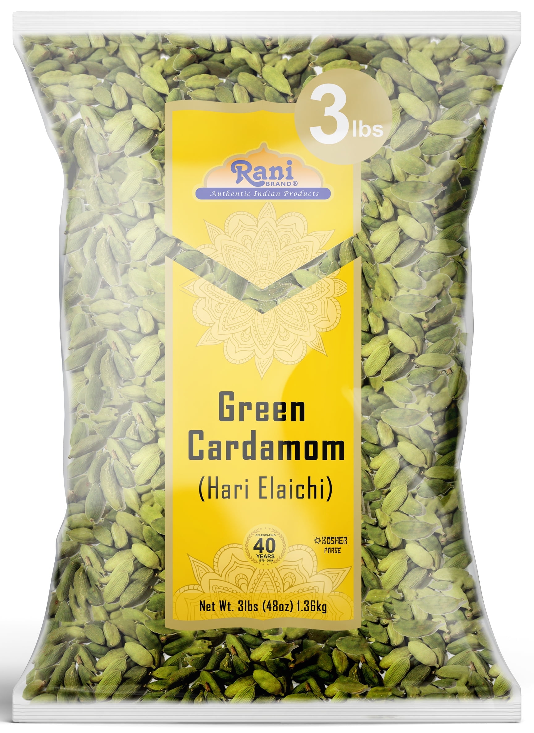 Rani Green Cardamom Pods Spice (Hari Elachi) 48oz (3lbs) 1.36kg Bulk ...