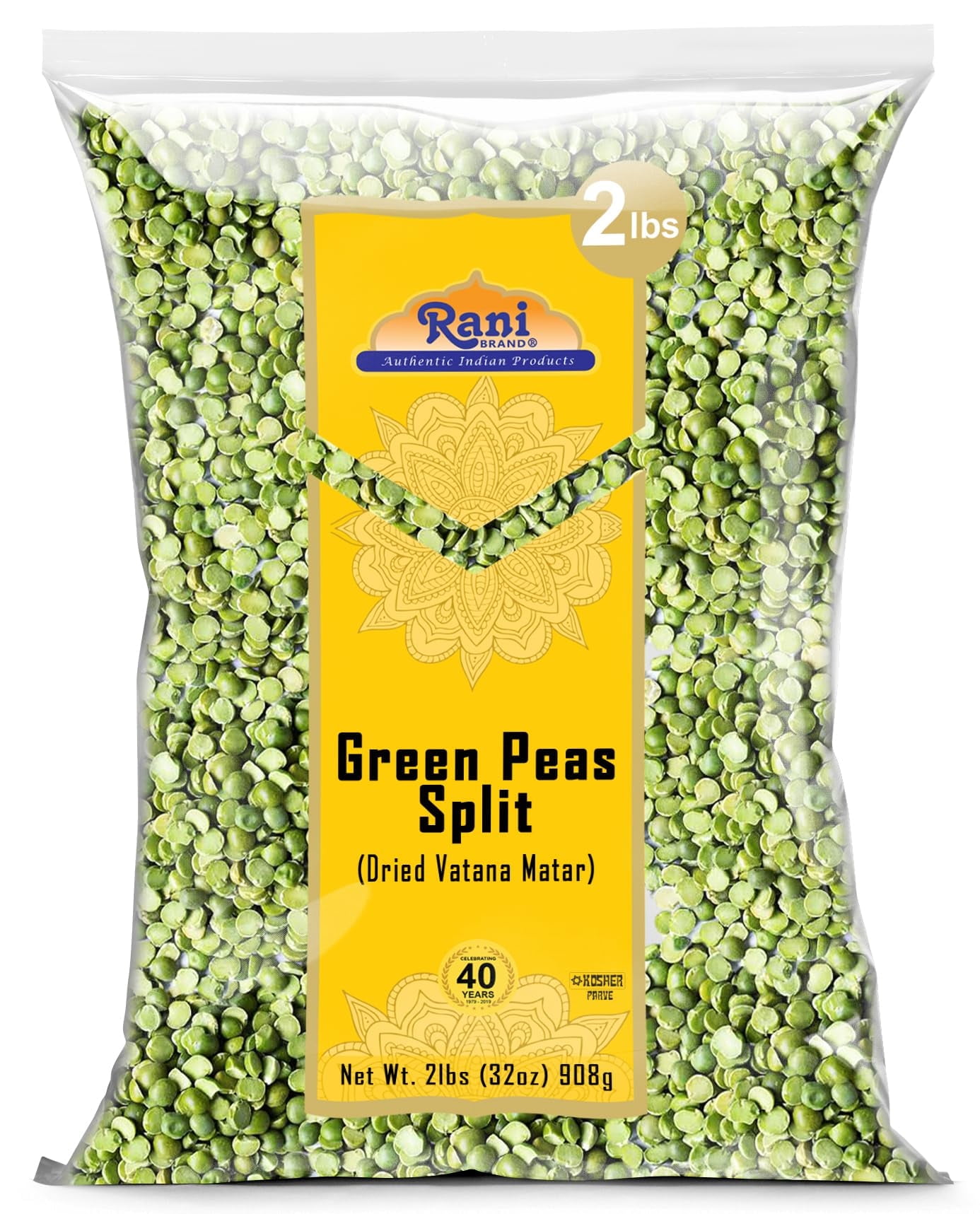 Rani Green Peas Split, Dried (Vatana, Matar) 32oz (2lbs) 907g ~ All ...