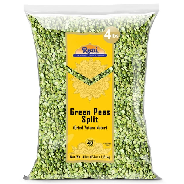 Rani Green Peas Split, Dried (Vatana, Matar) 64oz (4lbs) 1.81kg ~ All ...