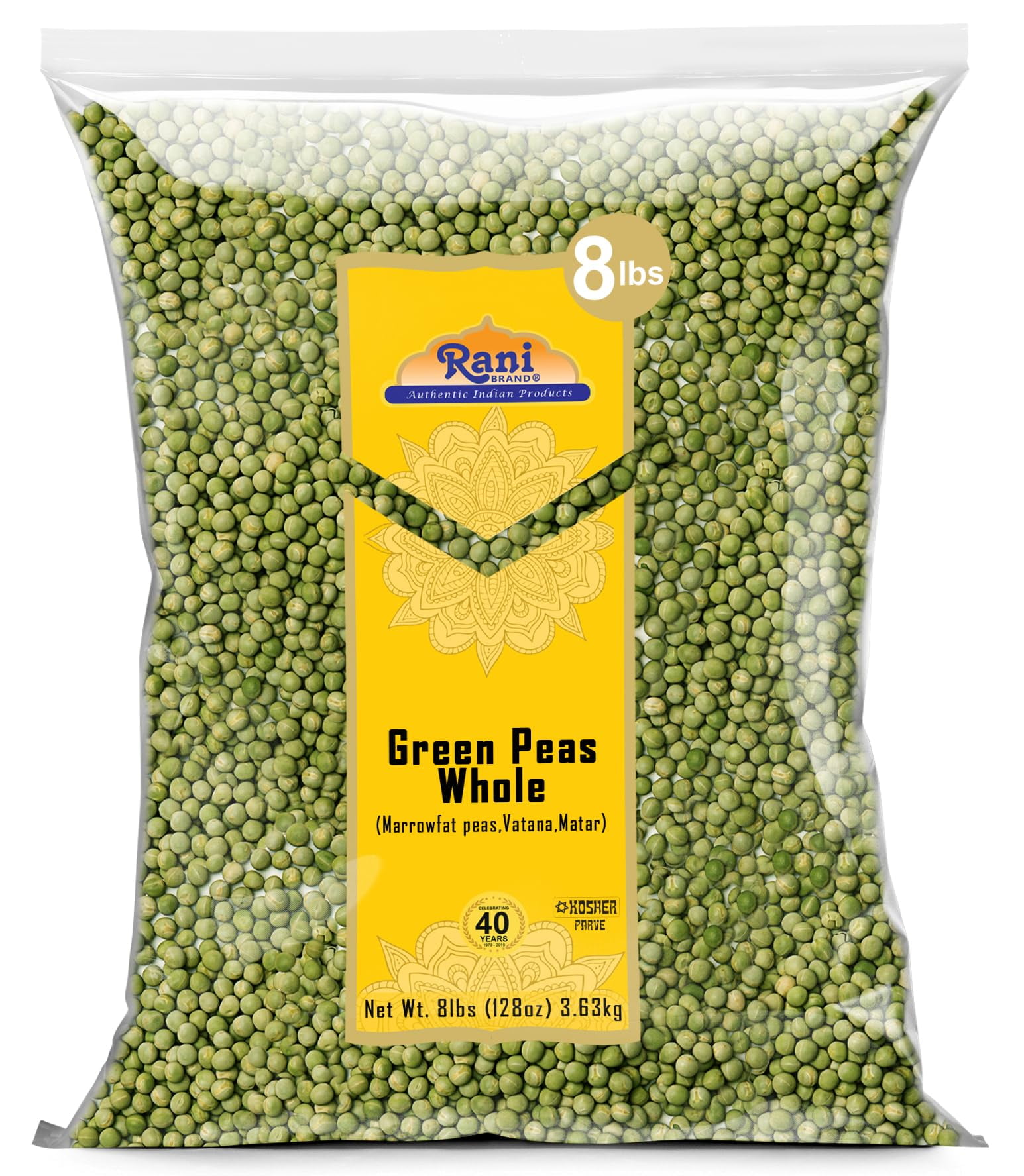 Rani Green Peas Whole, Dried (Marrowfat Peas, Vatana, Matar) 128oz ...
